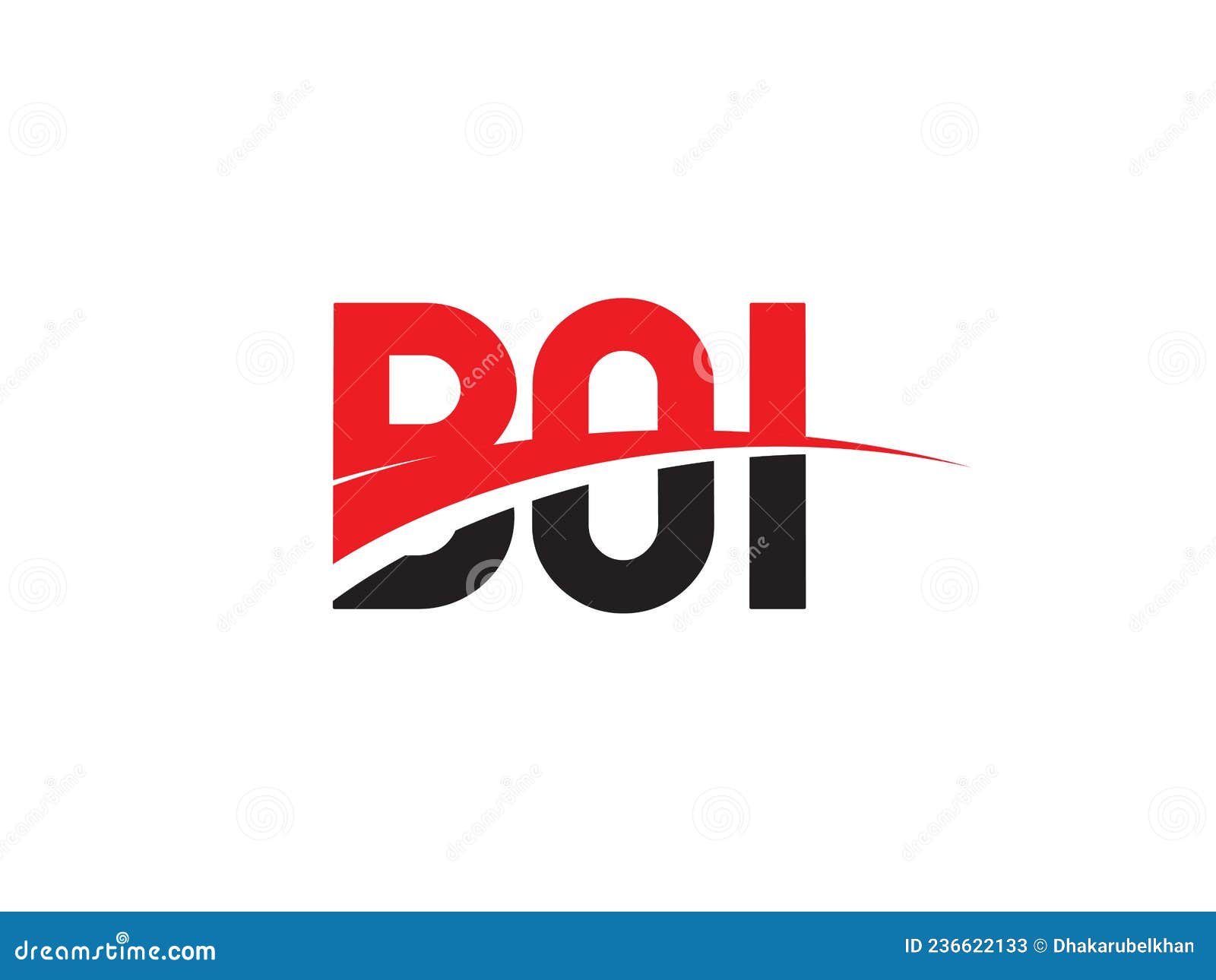 BOI Letter Initial Logo Design Vector Illustration Stock Vector ...