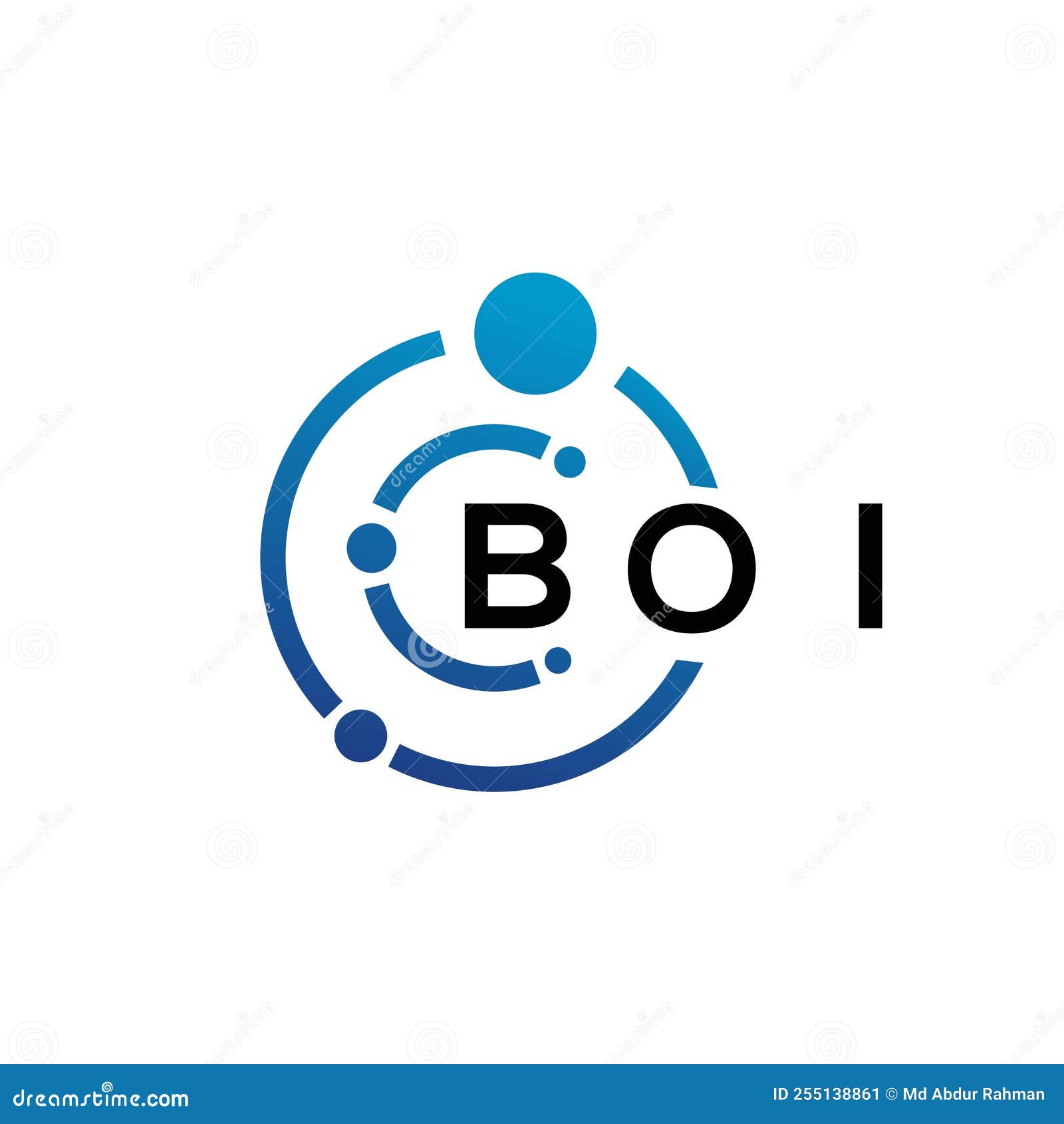 BOI Letter Logo Design on White Background. BOI Creative Initials ...