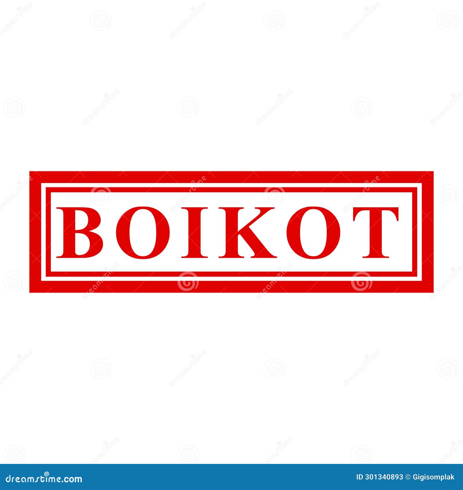 Boikot, Boycott in Indonesia Languange, Simple Vector Red Simple ...