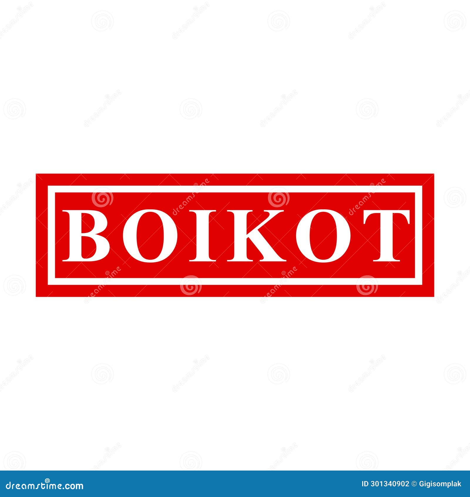 Boikot, Boycott In Indonesia Languange, Simple Vector Circle Red Simple ...