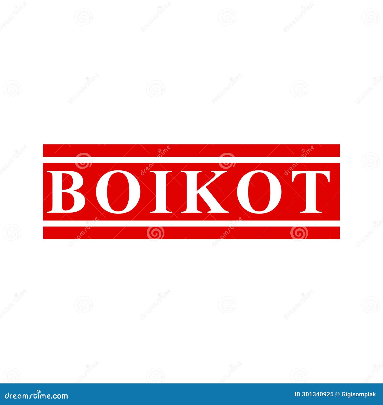 Boikot, Boycott in Indonesia Languange, Simple Vector Red Simple ...