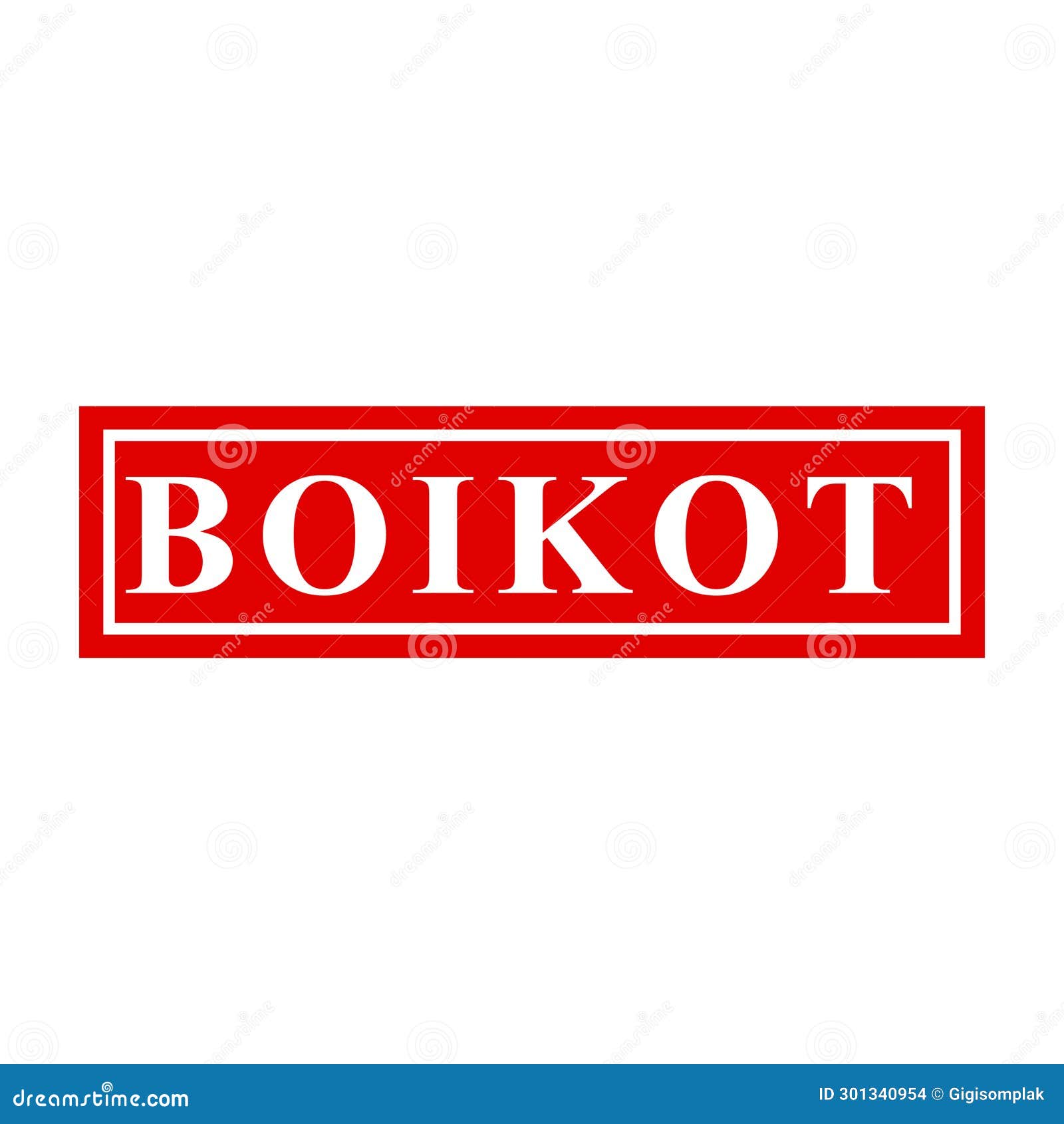 Boikot, Boycott in Indonesia Languange, Simple Vector Red Simple ...