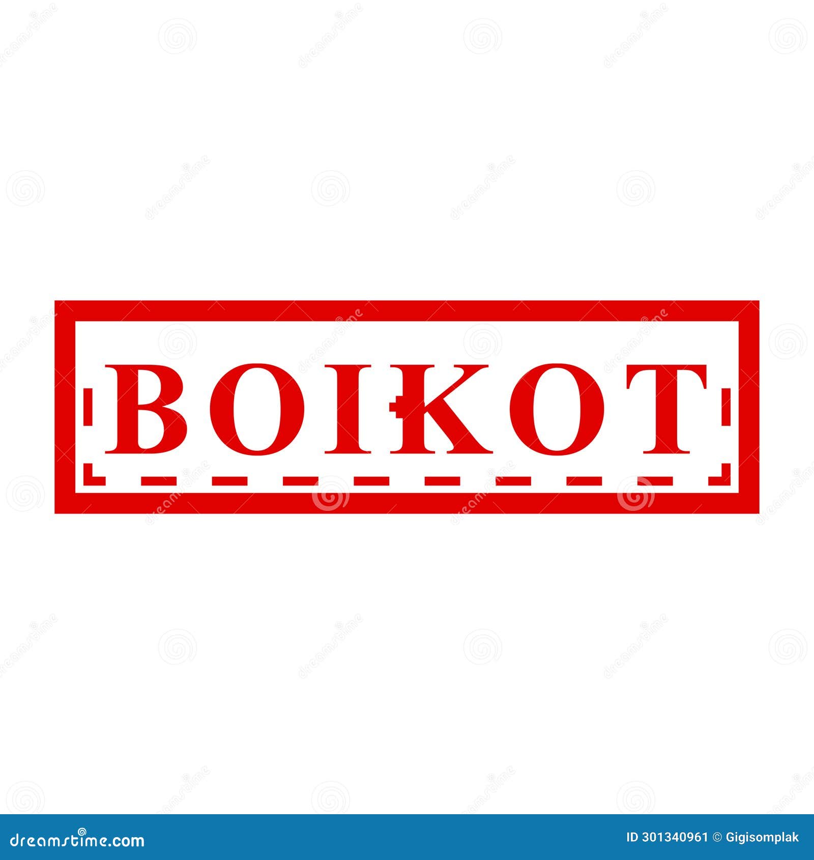 Boikot, Boycott in Indonesia Languange, Simple Vector Red Simple ...