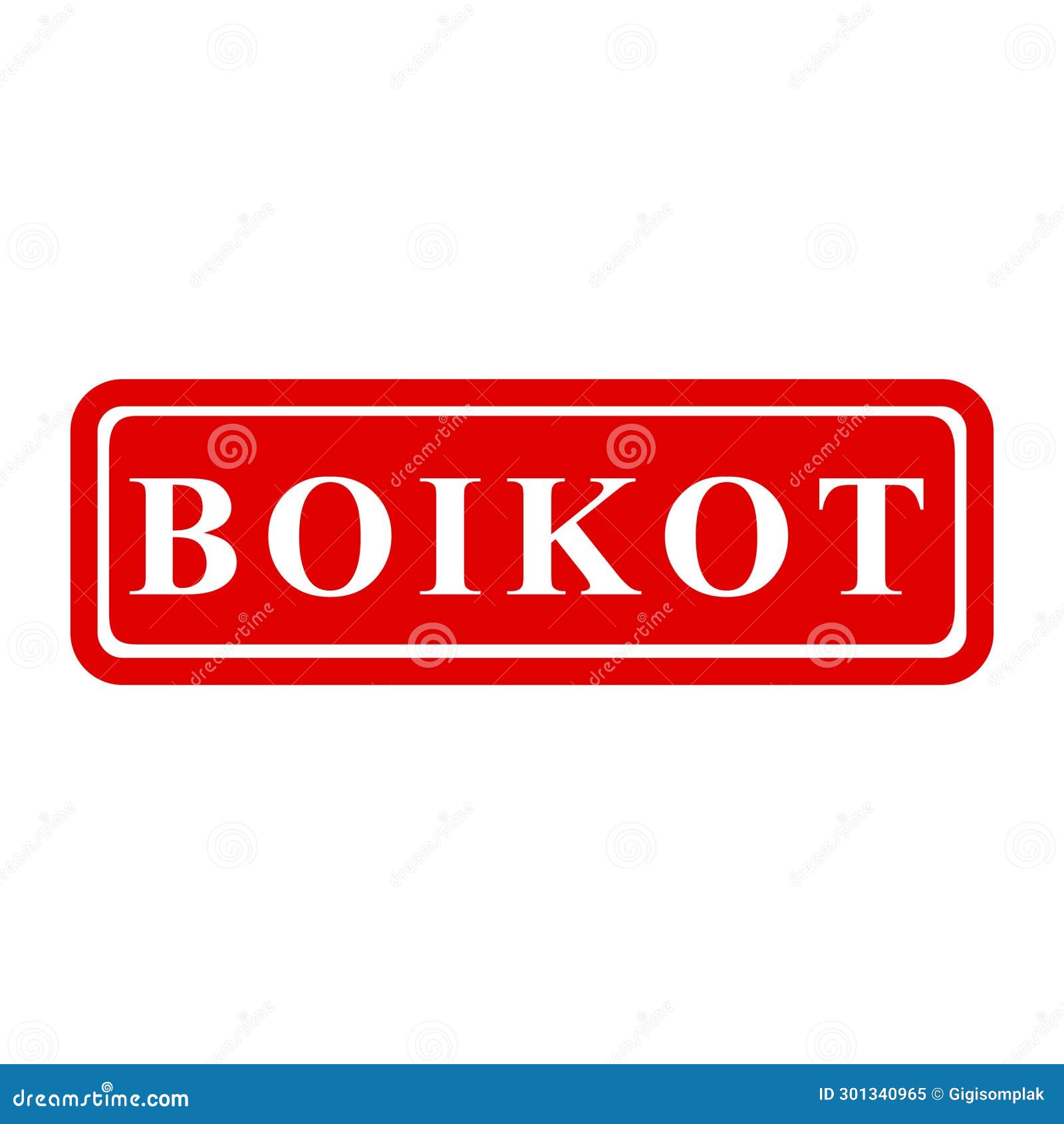 Boikot, Boycott In Indonesia Languange, Simple Vector Circle Red Simple ...
