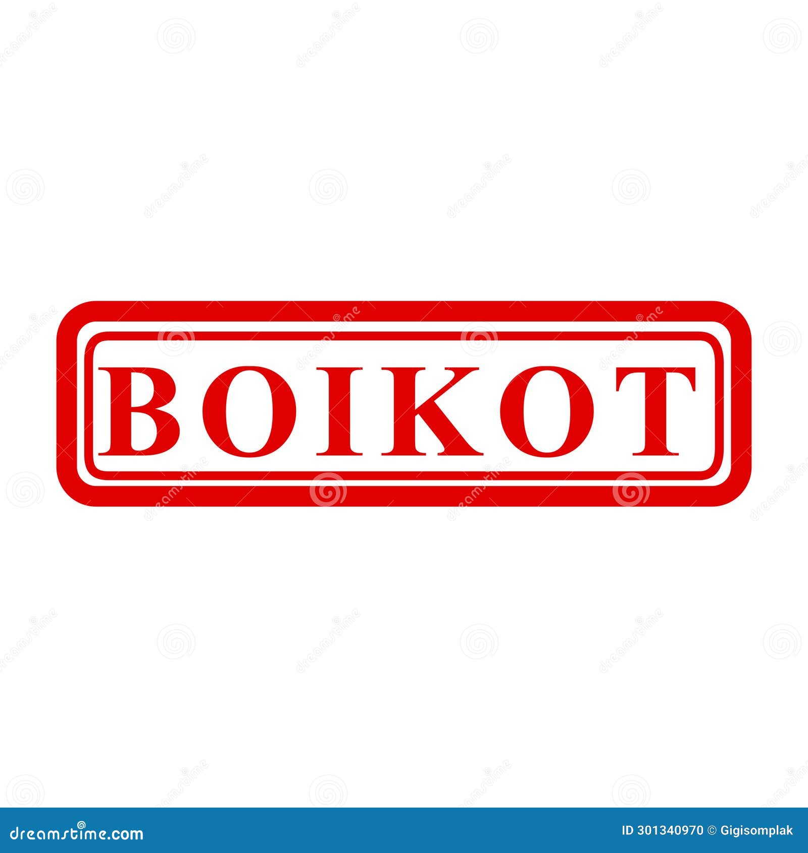 Boikot, Boycott in Indonesia Languange, Simple Vector Red Simple ...