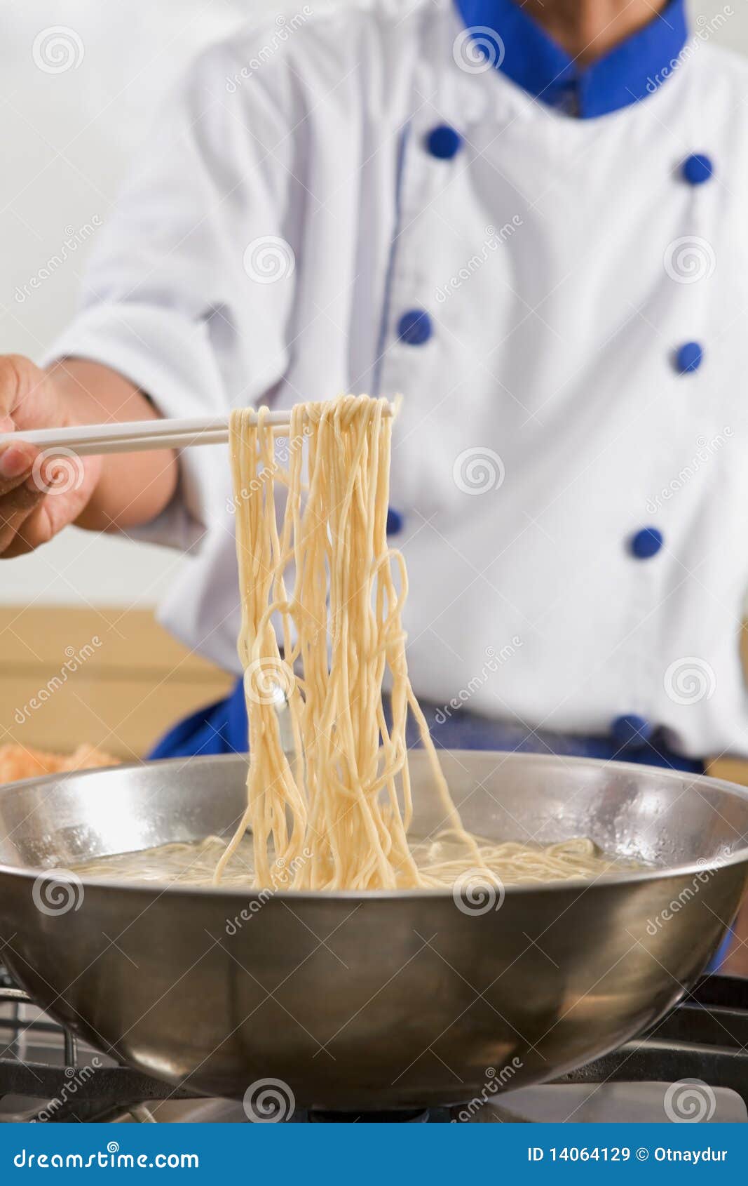 Boil the noodle stock image. Image of culinary, hand - 14064129