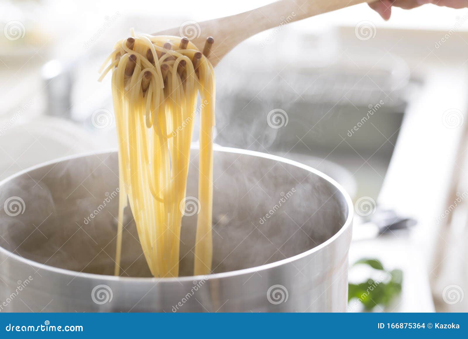 Boil pasta in a pot stock photo. Image of parts, food - 166875364