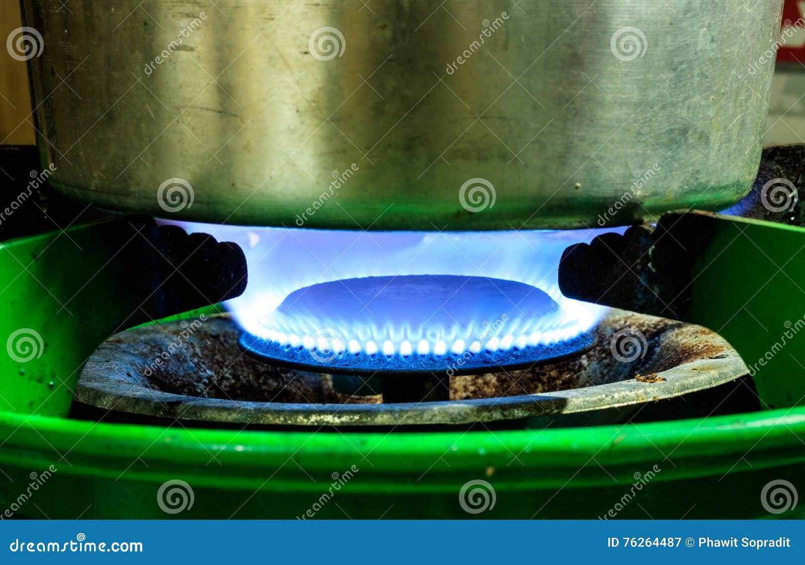 Boil water on gas stock image. Image of black, natural - 76264487