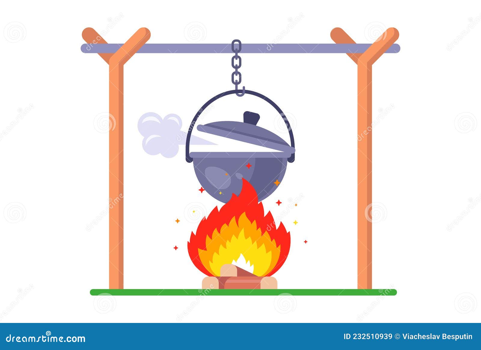 Boil Fire Hazards Royalty-Free Cartoon | CartoonDealer.com #327675101