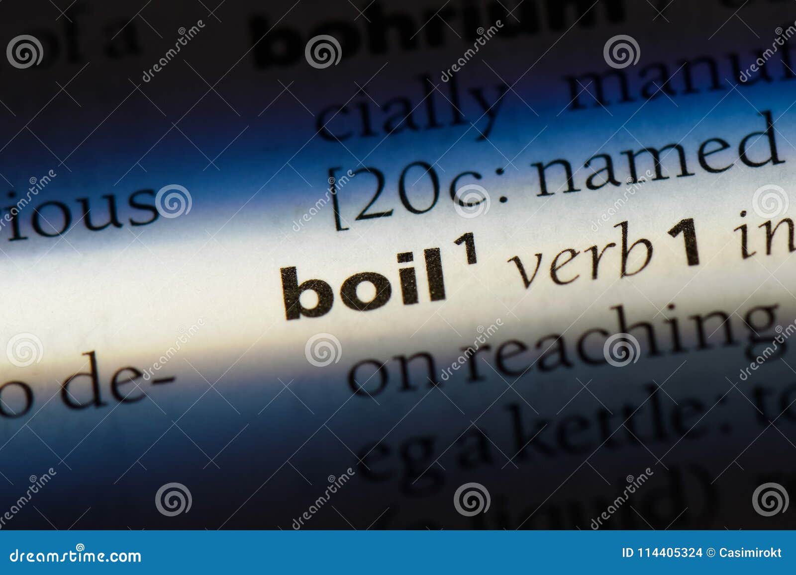 Boil stock photo. Image of word, page, english, writing - 114405324