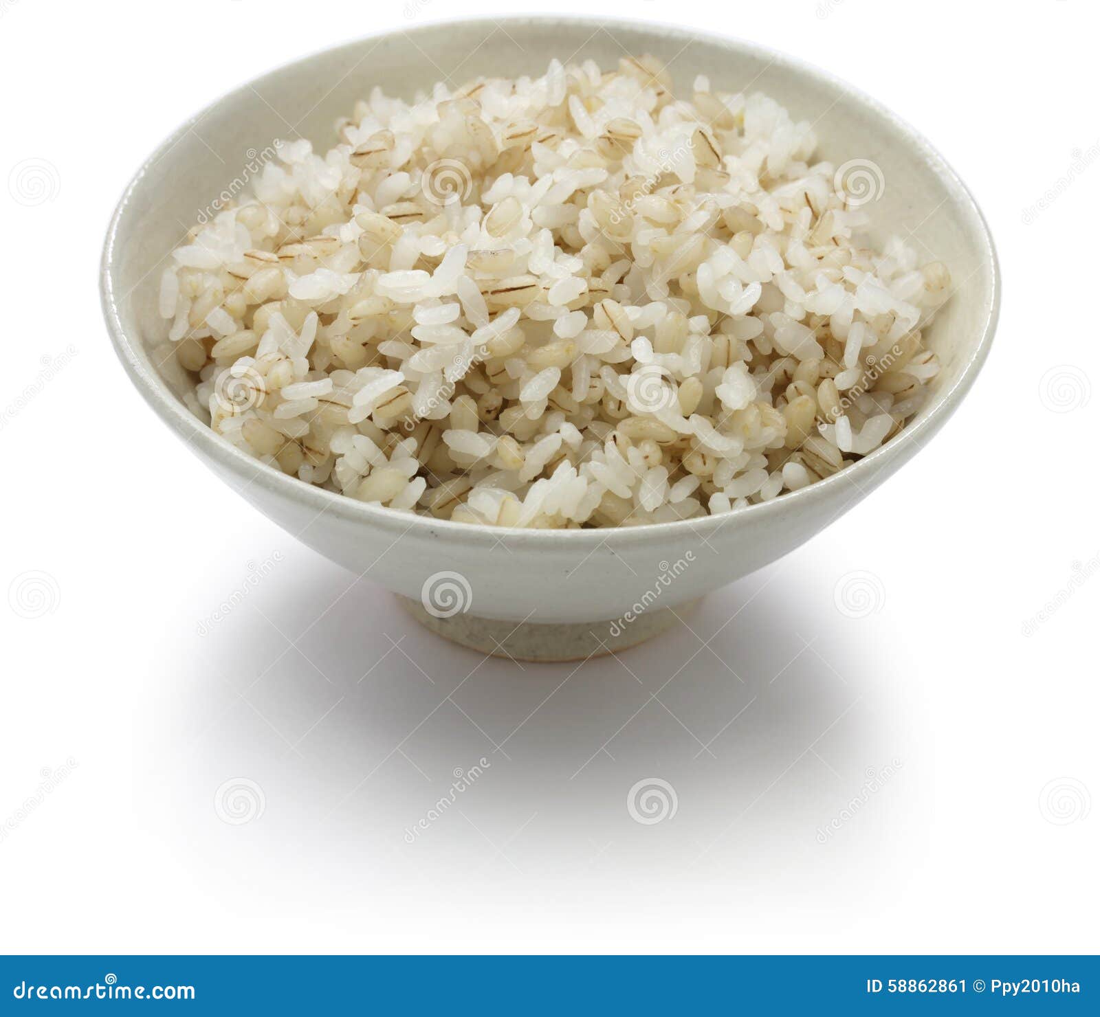Boiled barley and rice stock image. Image of bowl, healthy - 58862861