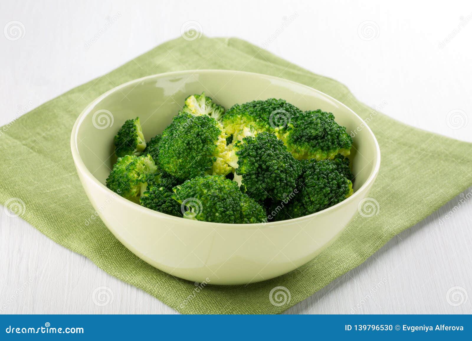 Boiled broccol in a bowl stock photo. Image of boiled - 139796530