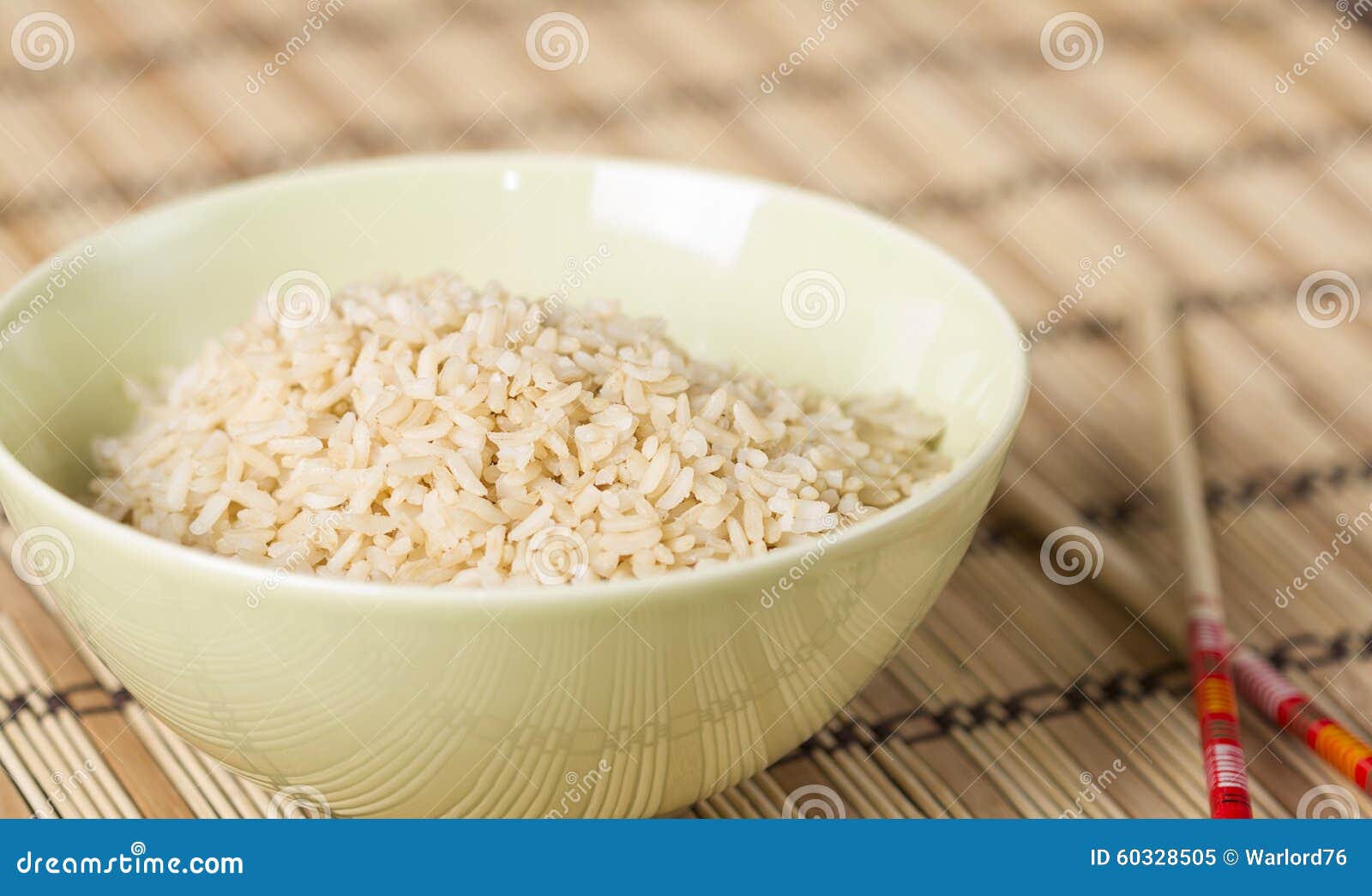 Boiled brown rice stock image. Image of chopsticks, boiled - 60328505