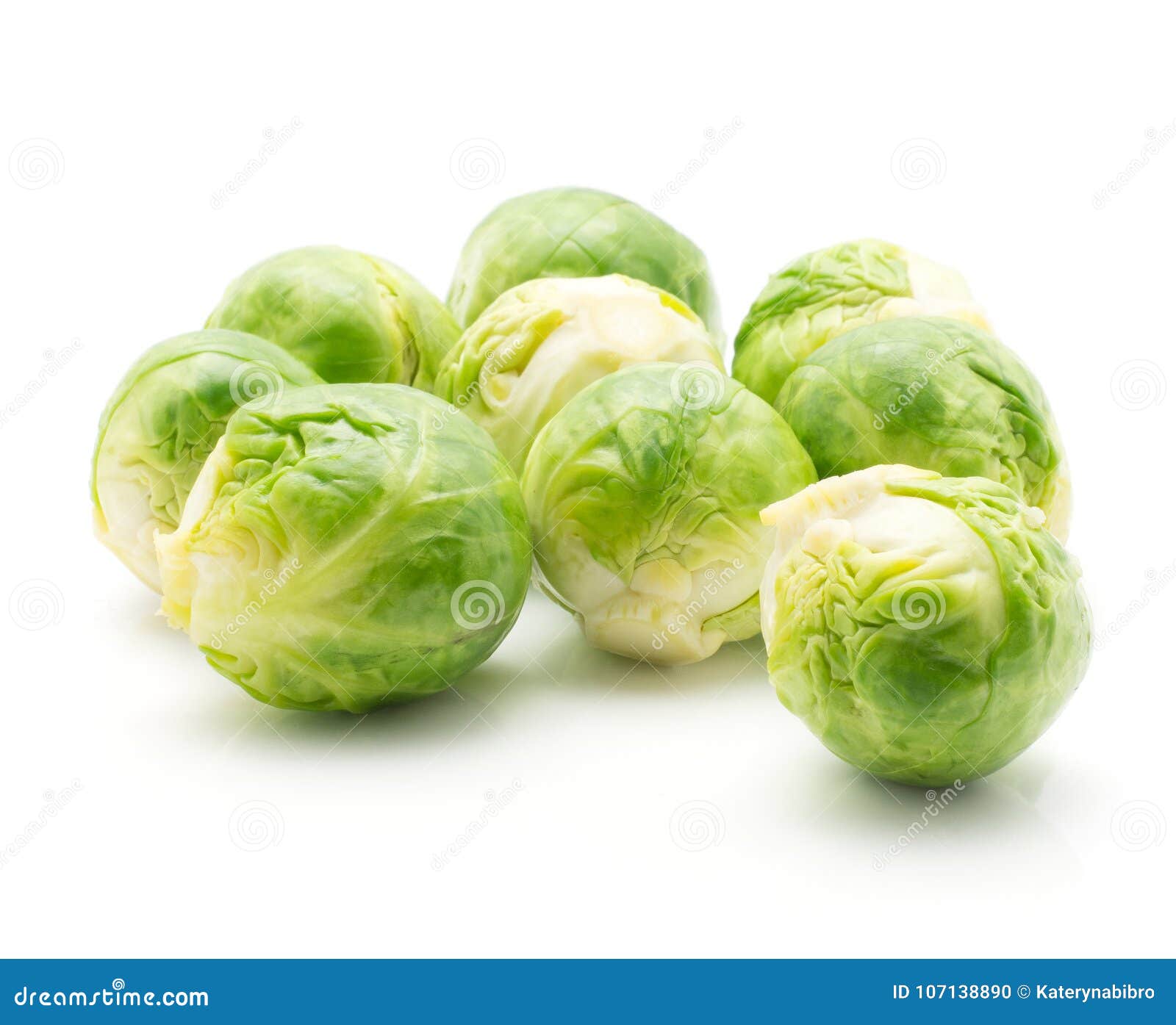 Boiled Brussels Sprout Isolated Stock Photo - Image of cooked, jade ...
