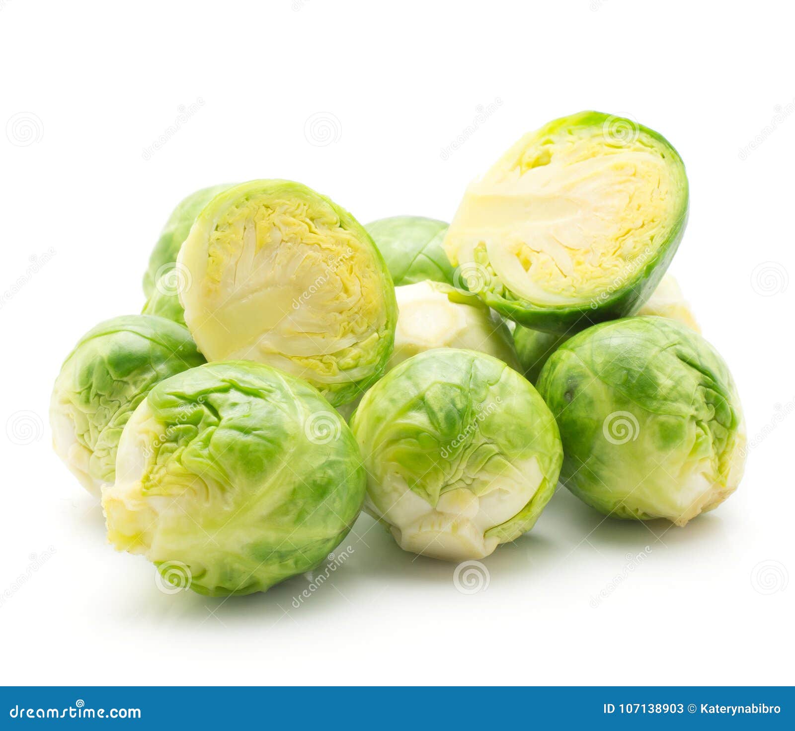 Boiled Brussels Sprout Isolated Stock Image - Image of intense, closeup ...