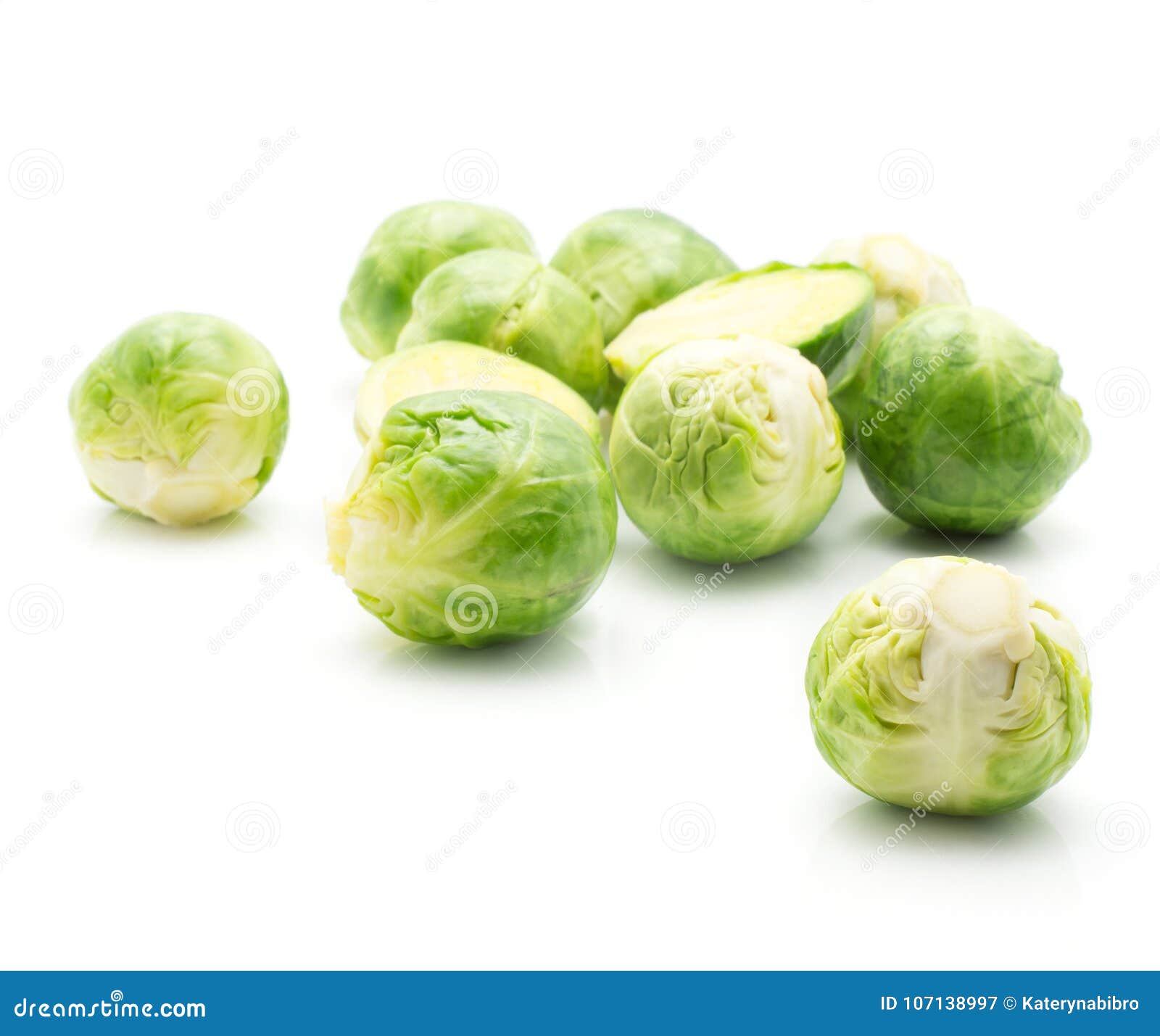 Boiled Brussels Sprout Isolated Stock Image - Image of emerald ...