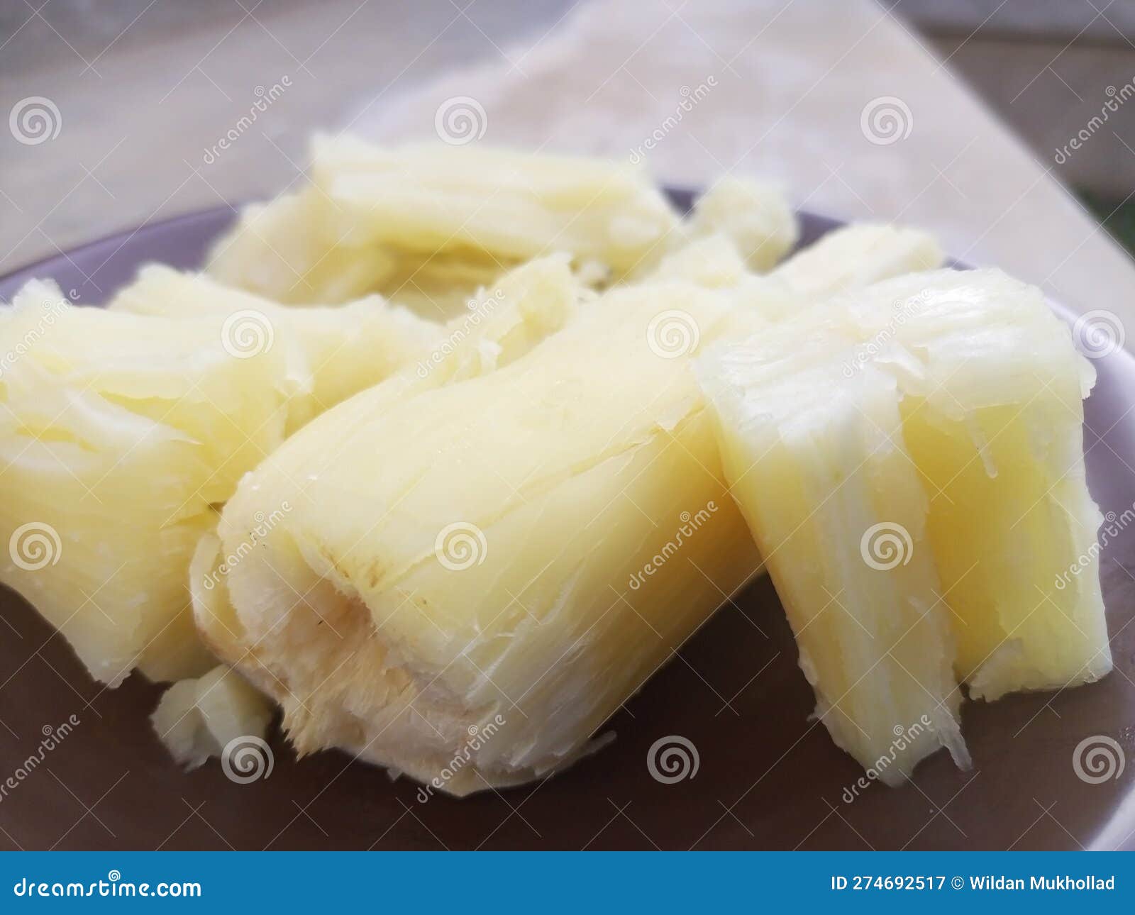 Boiled Cassava Root Dessert Thai Food Or Brazilian Food Cassava ...