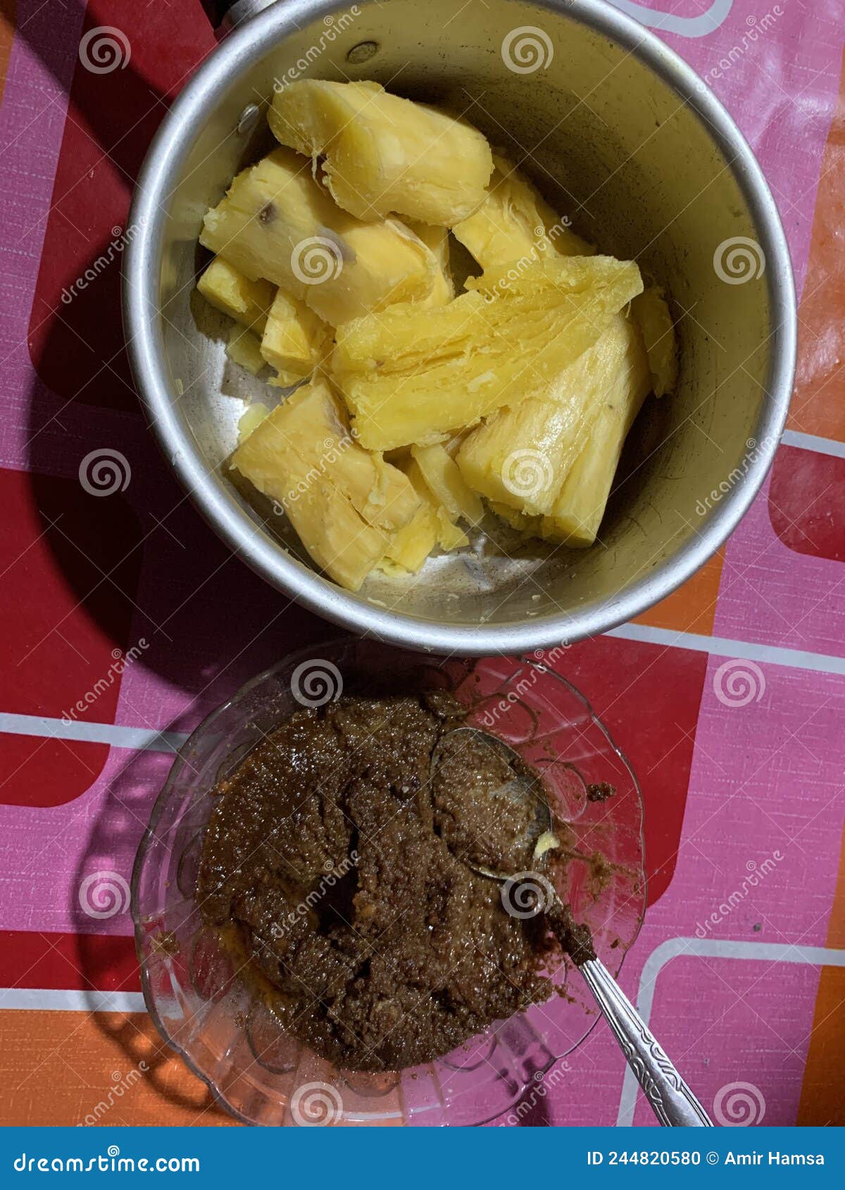 Boiled Cassava Root Dessert Thai Food Or Brazilian Food Cassava ...