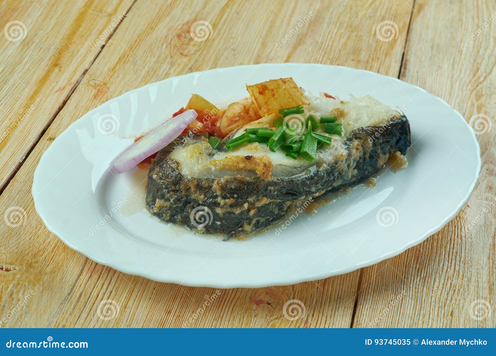 Boiled Catfish, Romanian Style. Stock Image - Image of meal, boiled ...