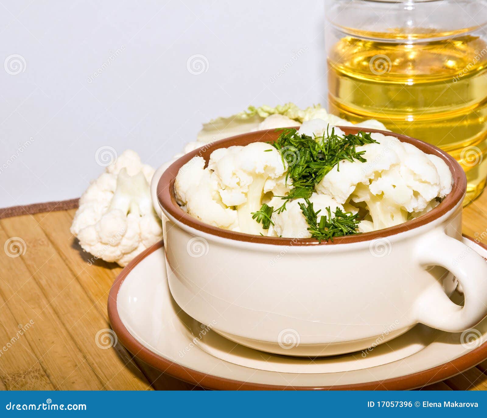 Boiled cauliflower stock photo. Image of herbs, cream - 17057396