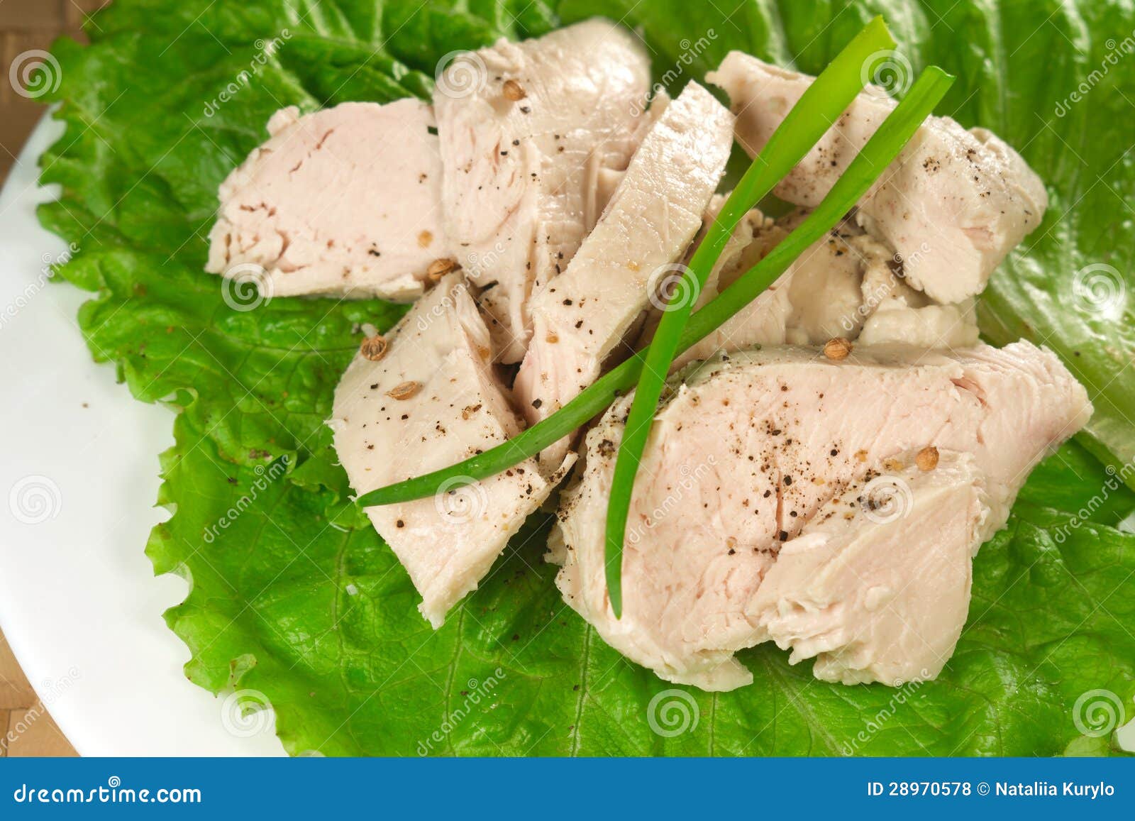 Boiled chicken stock photo. Image of healthy, leaves - 28970578