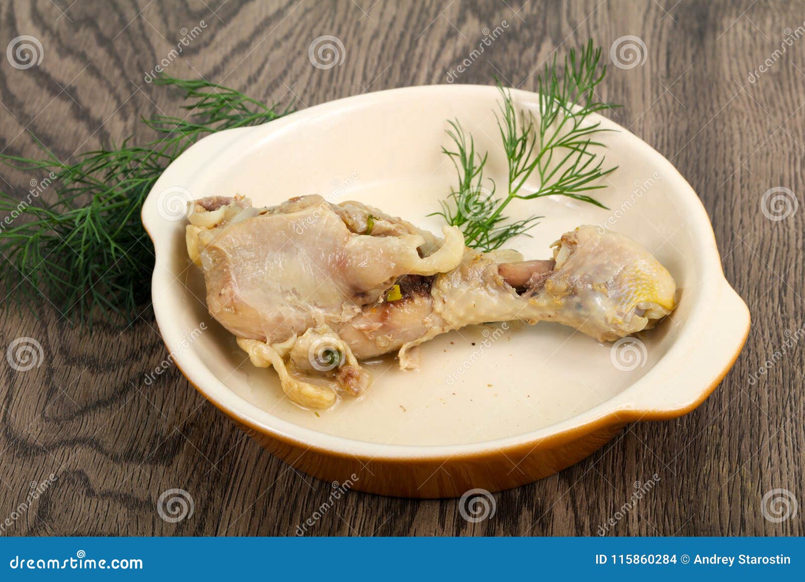 Boiled chicken leg stock photo. Image of meat, delicious - 115860284