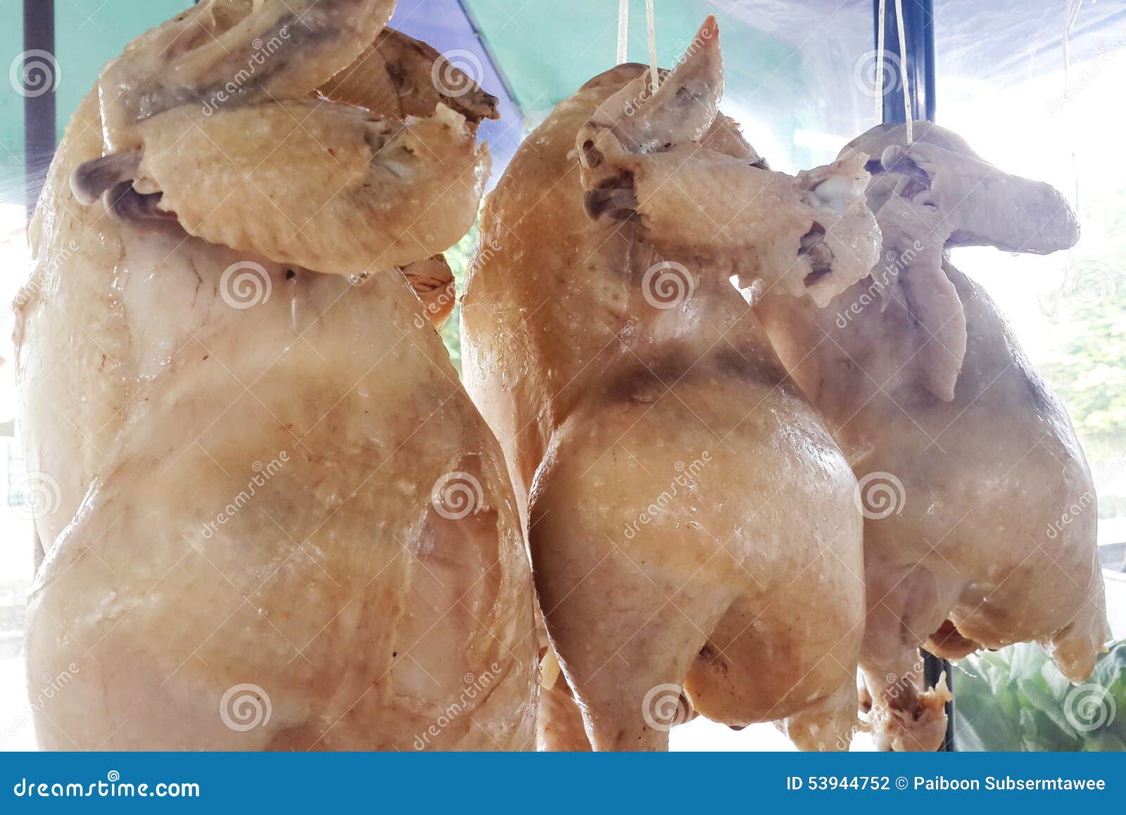 Boiled Chickens Hanging, Cooked Chicken Hanging, Chicken Bones, Chicken ...