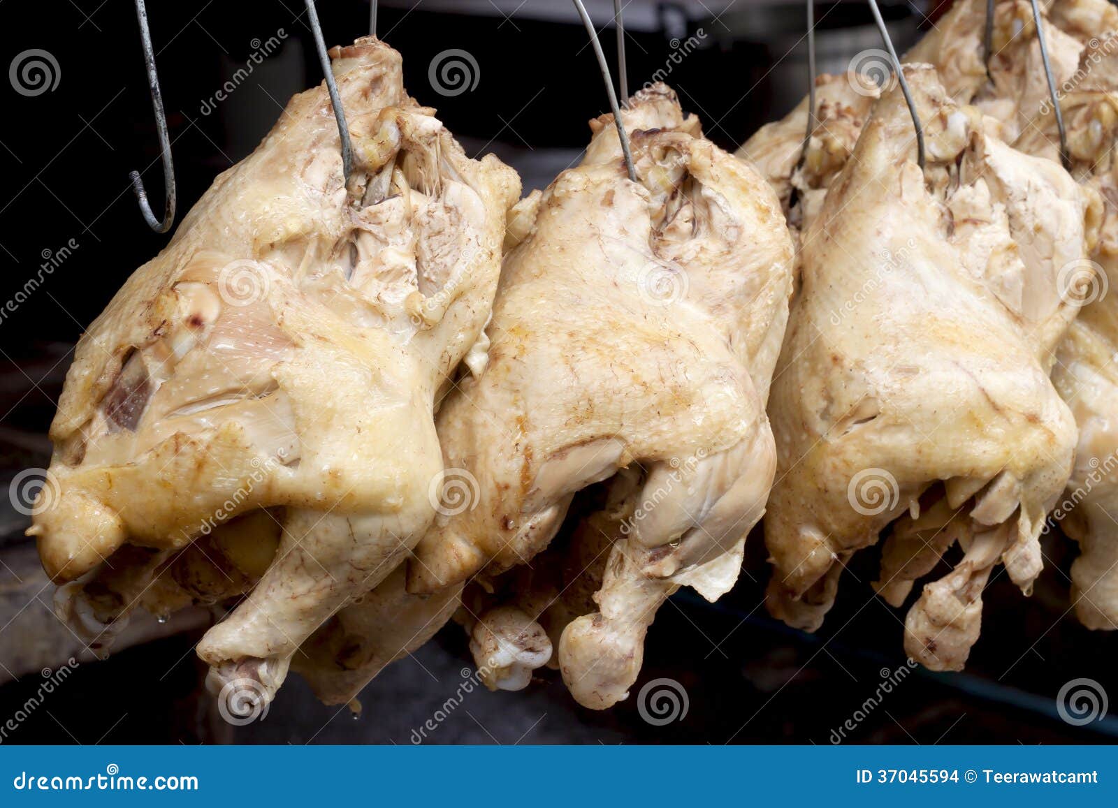 Boiled Chickens Hanging, Cooked Chicken Hanging, Chicken Frames For ...