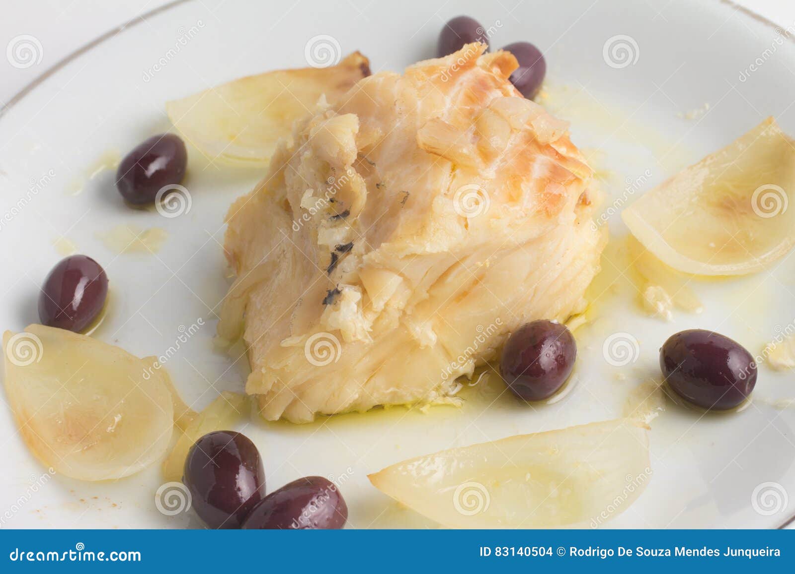 Boiled Cod Fish stock photo. Image of delicious, mediterranean - 83140504
