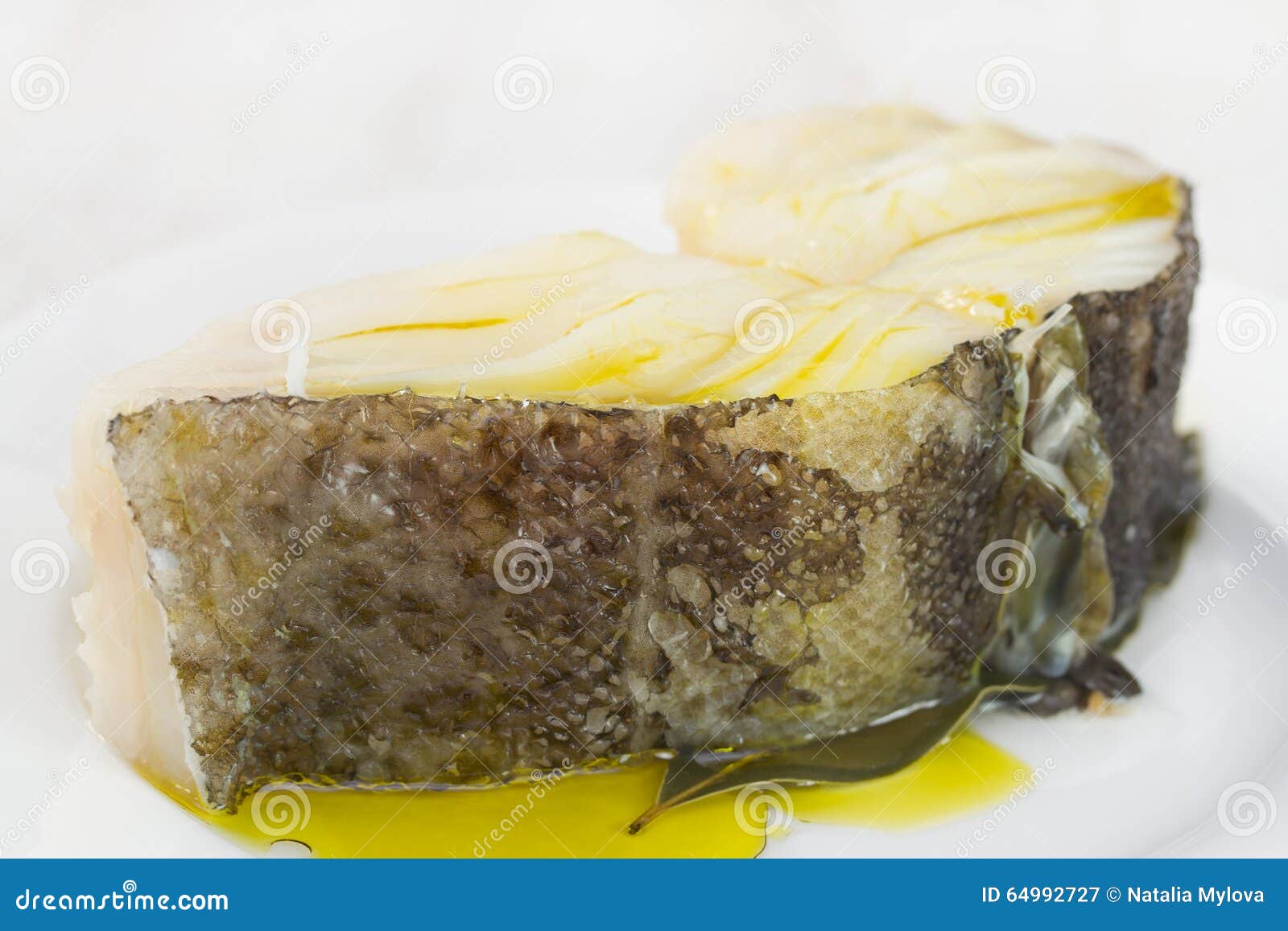 Boiled Cod Fish with Olive Oil Stock Image - Image of fish, delicious ...