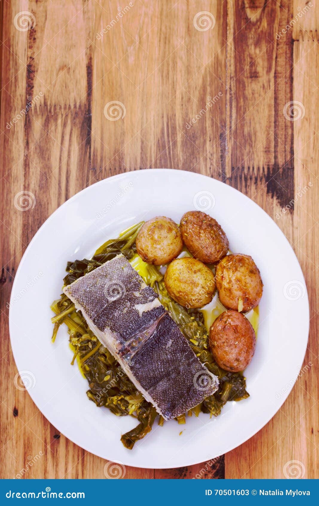 Boiled Cod Fish Potato Greens Stock Photos - Free & Royalty-Free Stock ...