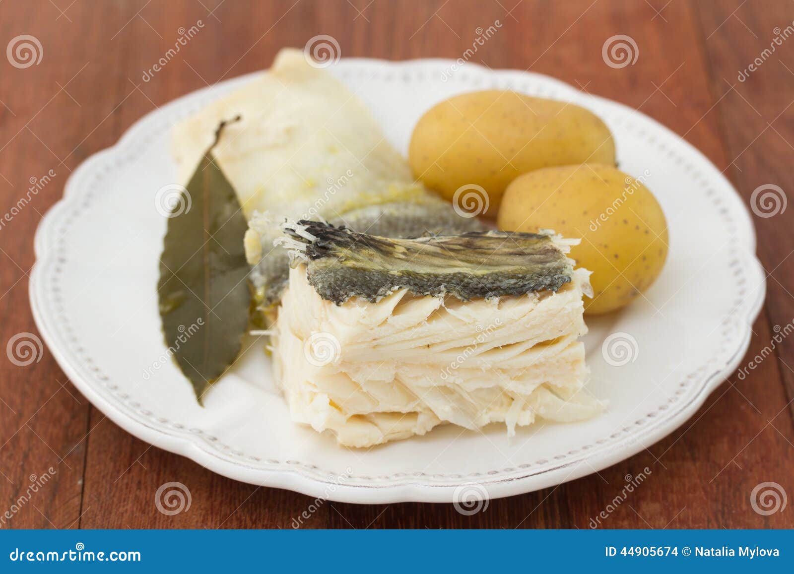 Boiled cod-fish stock photo. Image of fish, dietary, white - 44905674