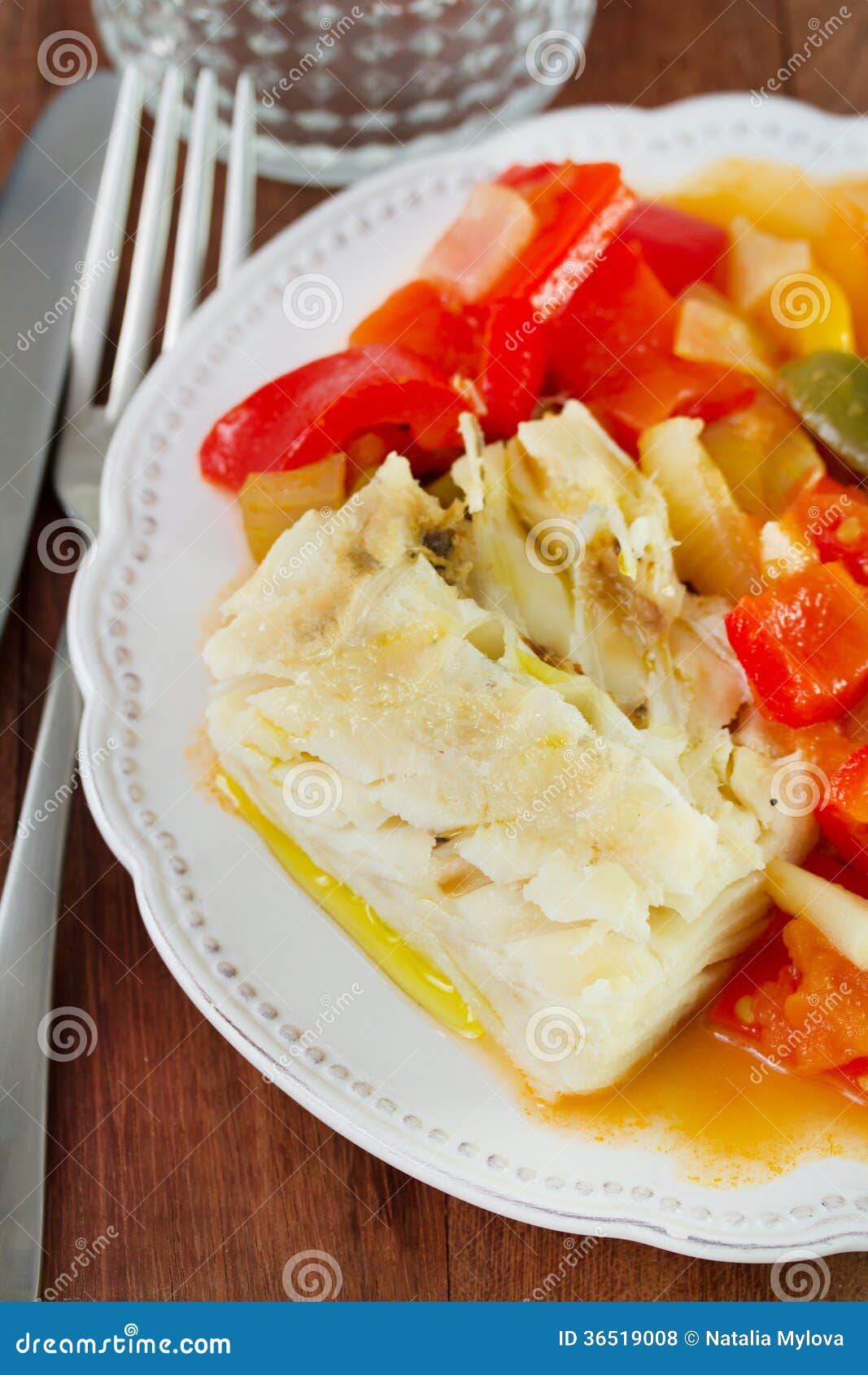 Boiled cod stock photo. Image of plate, diet, dietary - 36519008