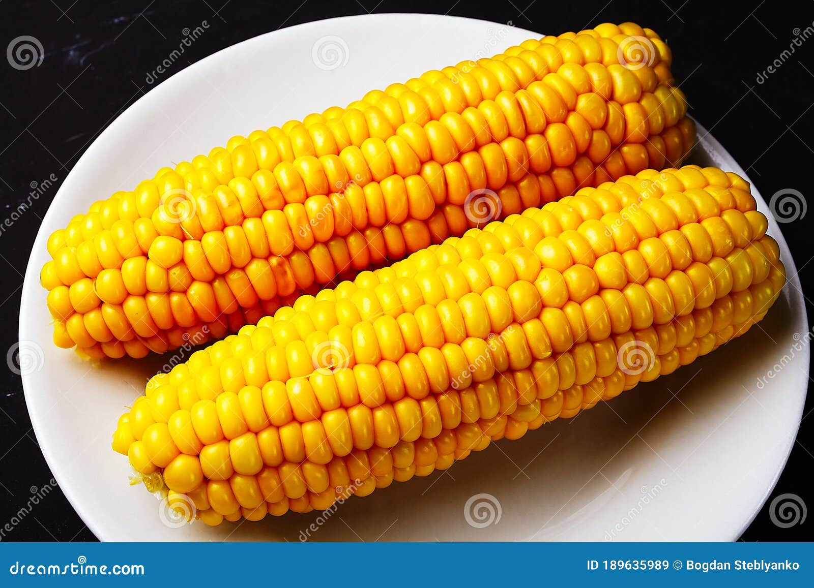 Boiled corn stock image. Image of sweet, maize, vegan - 189635989