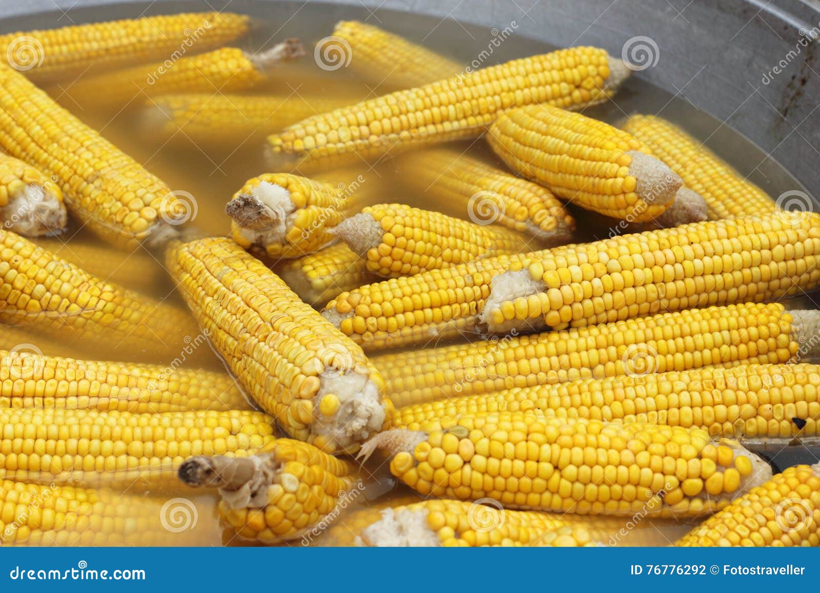 Boiled corn cobs stock photo. Image of cook, boiled, boiling - 76776292