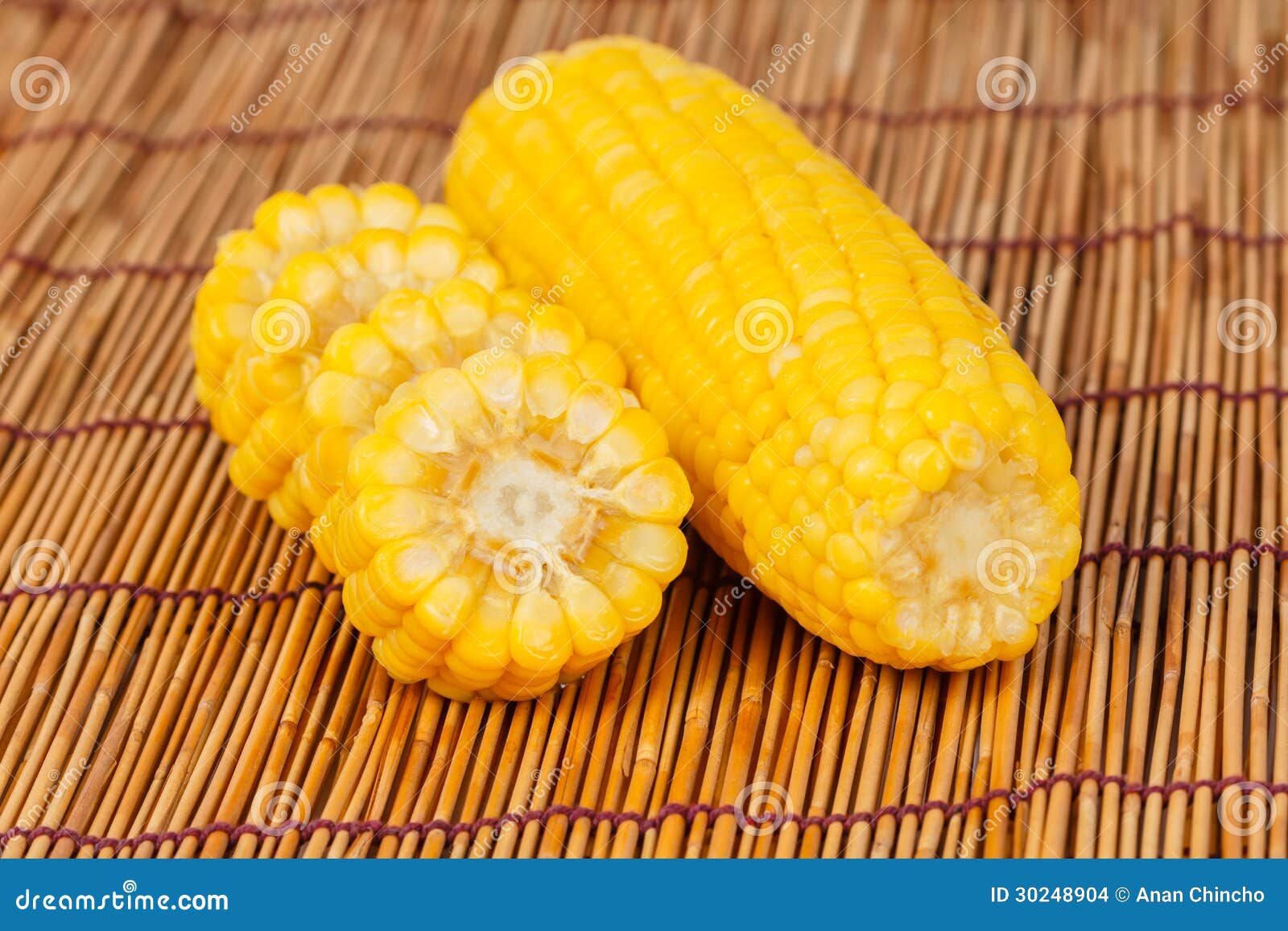 Boiled corn. stock photo. Image of diet, food, colorful - 30248904
