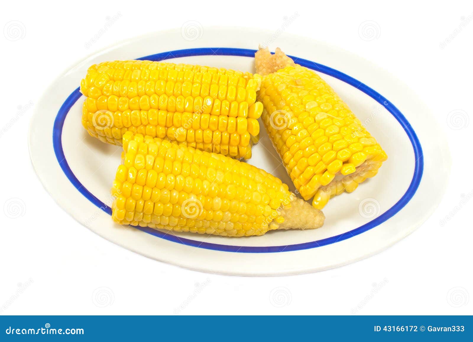 Boiled corn on plate stock photo. Image of breakfast - 43166172