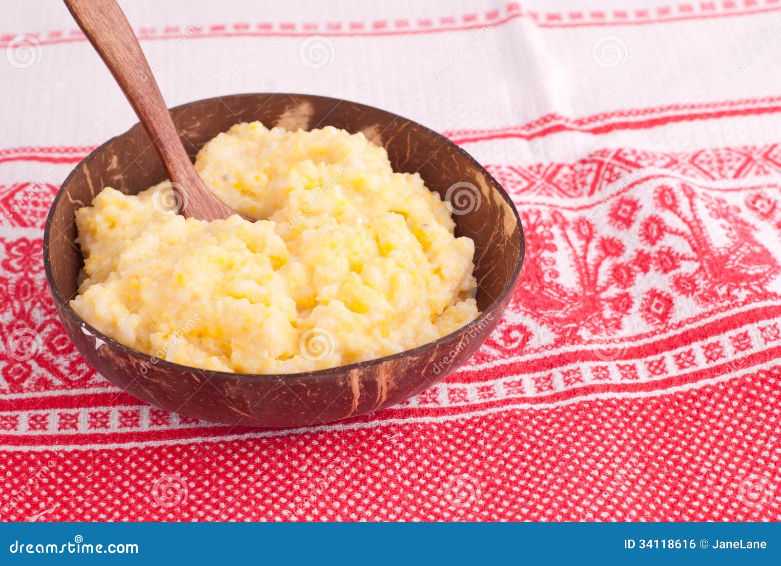 Boiled corn porridge stock photo. Image of grain, meal - 34118616