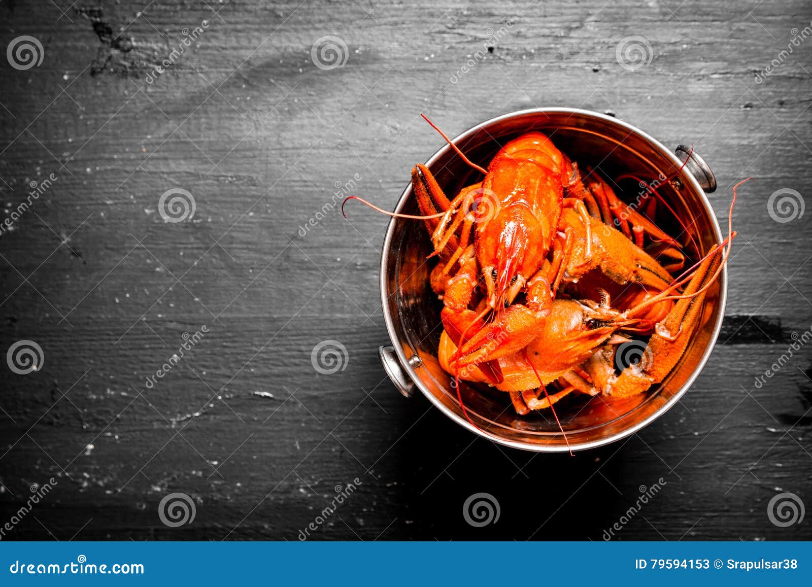 Boiled Crawfish in a Metal Bucket. Stock Image - Image of diet ...