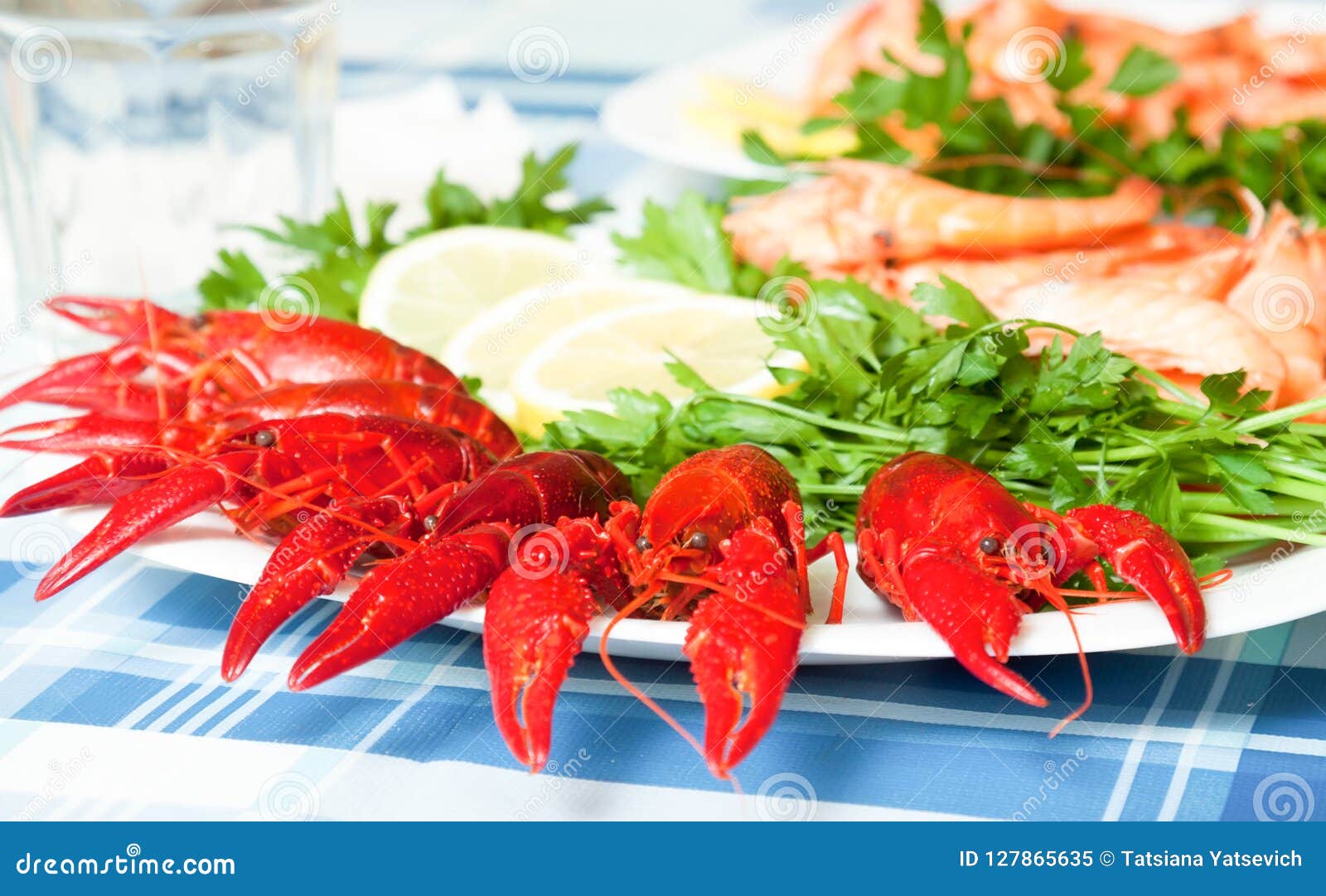 Boiled Crawfish on Plate Close Up Stock Image - Image of cuisine ...