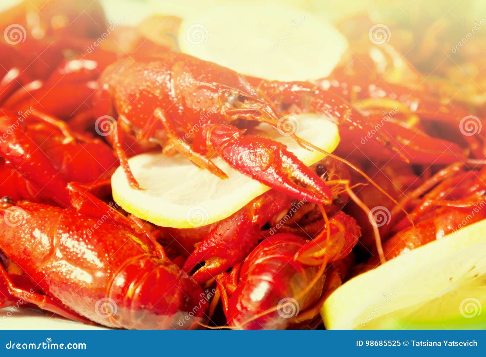 Boiled Crawfish on Plate Close Up Stock Image - Image of nutrition ...