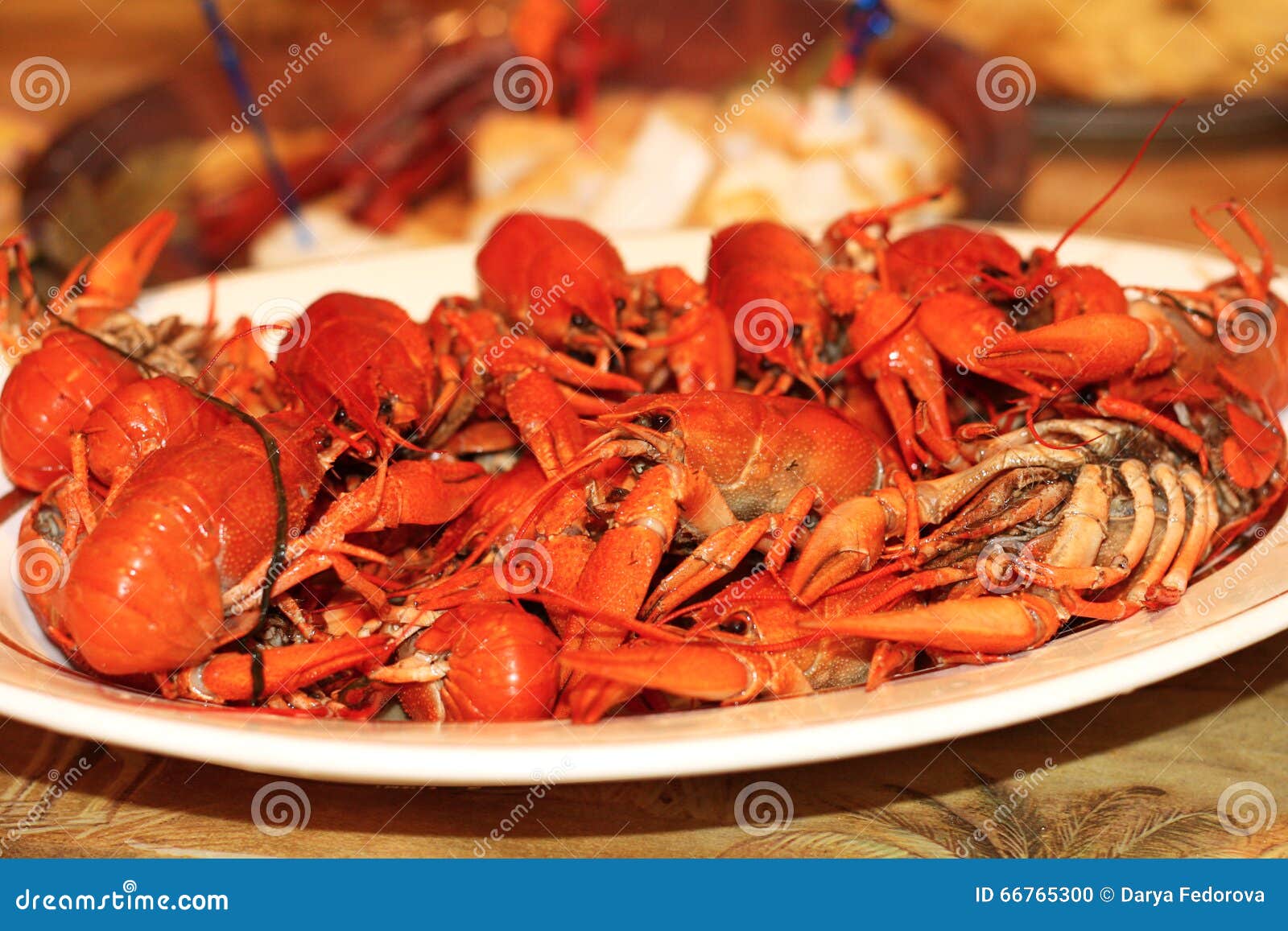 Boiled crayfish on a plate stock photo. Image of closeup - 66765300