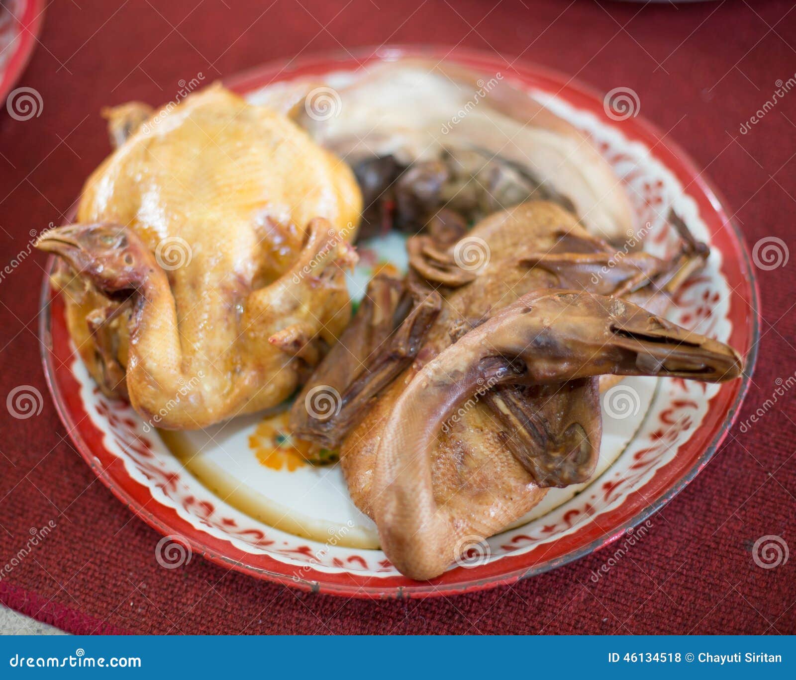 Boiled duck and chicken stock photo. Image of steamed - 46134518