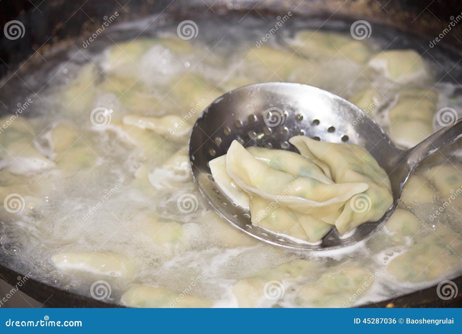 Boiled dumplings stock photo. Image of bazaar, beijing - 45287036