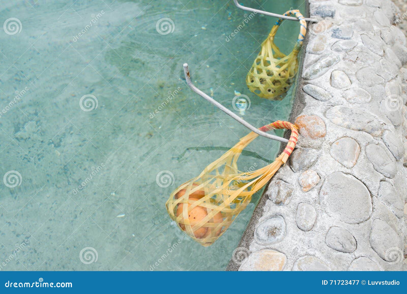 Boiled egg in hot spring stock image. Image of boiled - 71723477