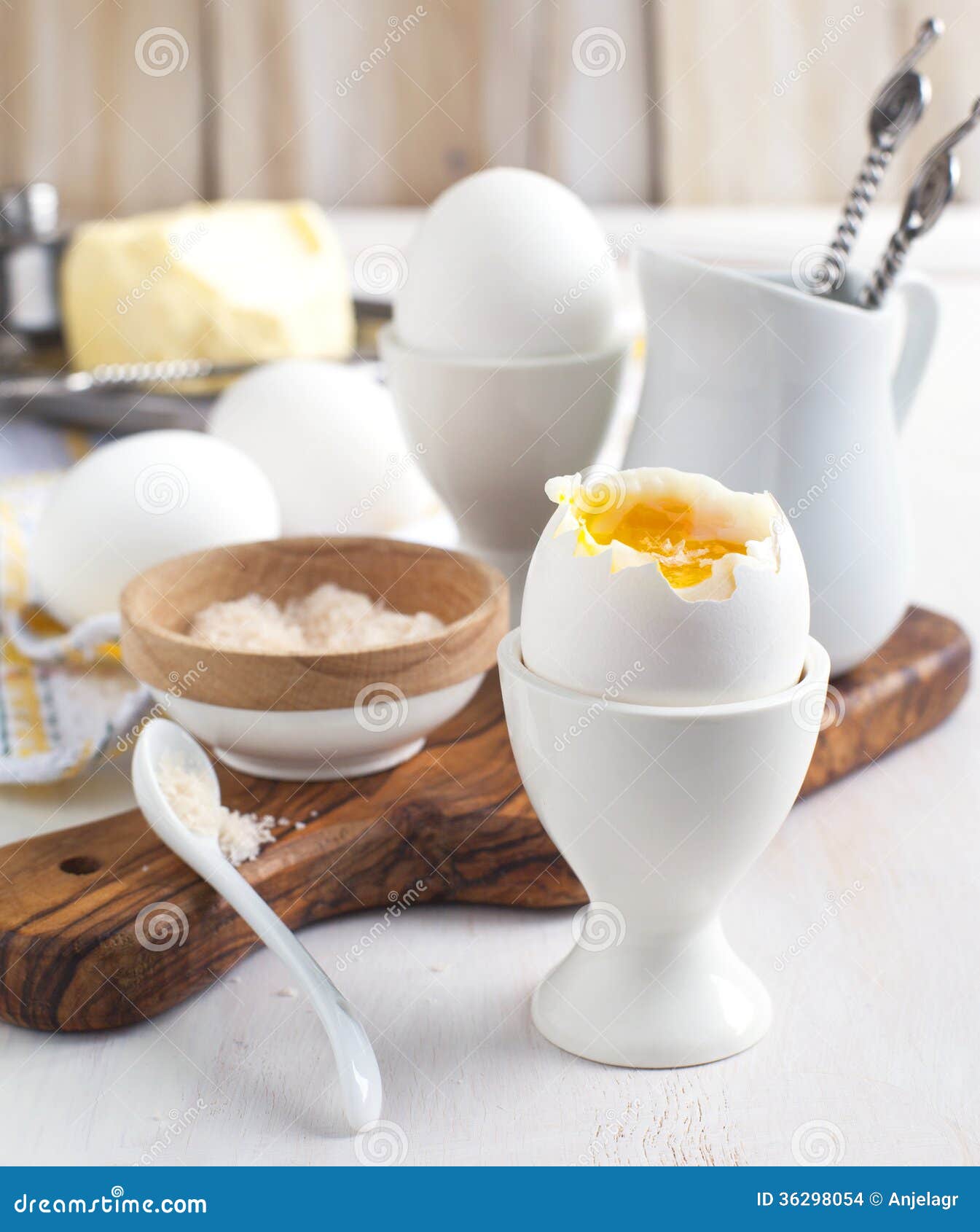 Boiled egg with pink salt stock photo. Image of closeup - 36298054