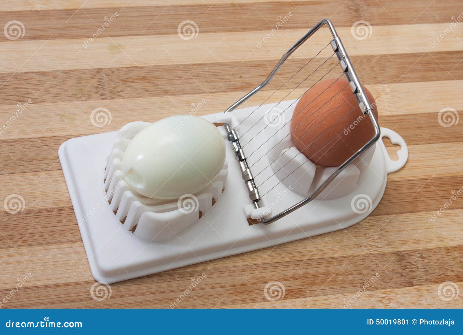 Boiled Egg and Sliced Egg on the Chopper Stock Image - Image of dining ...