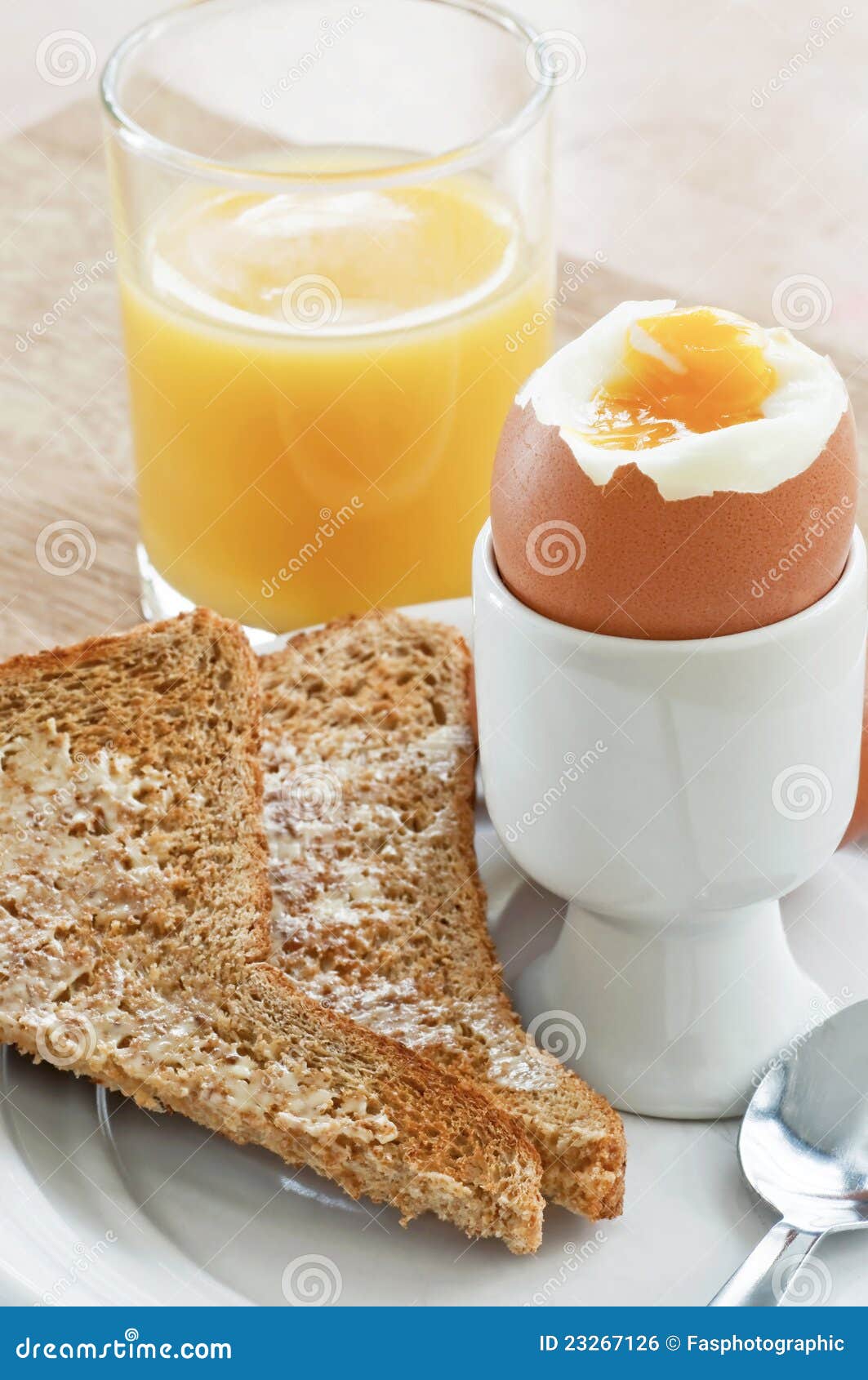 Boiled egg and toast stock photo. Image of yolk, boiled - 23267126