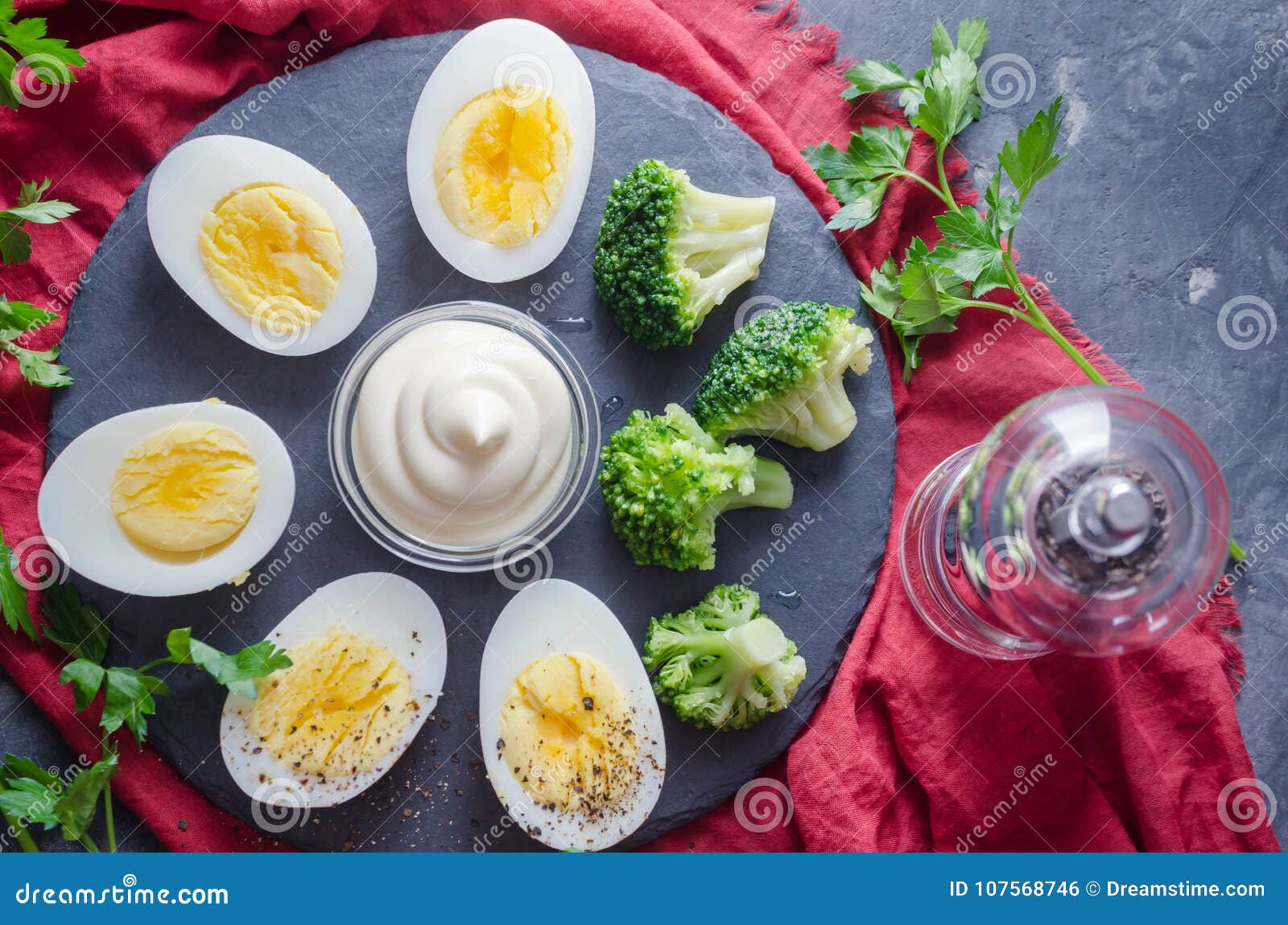 Half Cooked Chicken Eggs on a Plate. Stock Photo - Image of delicious ...