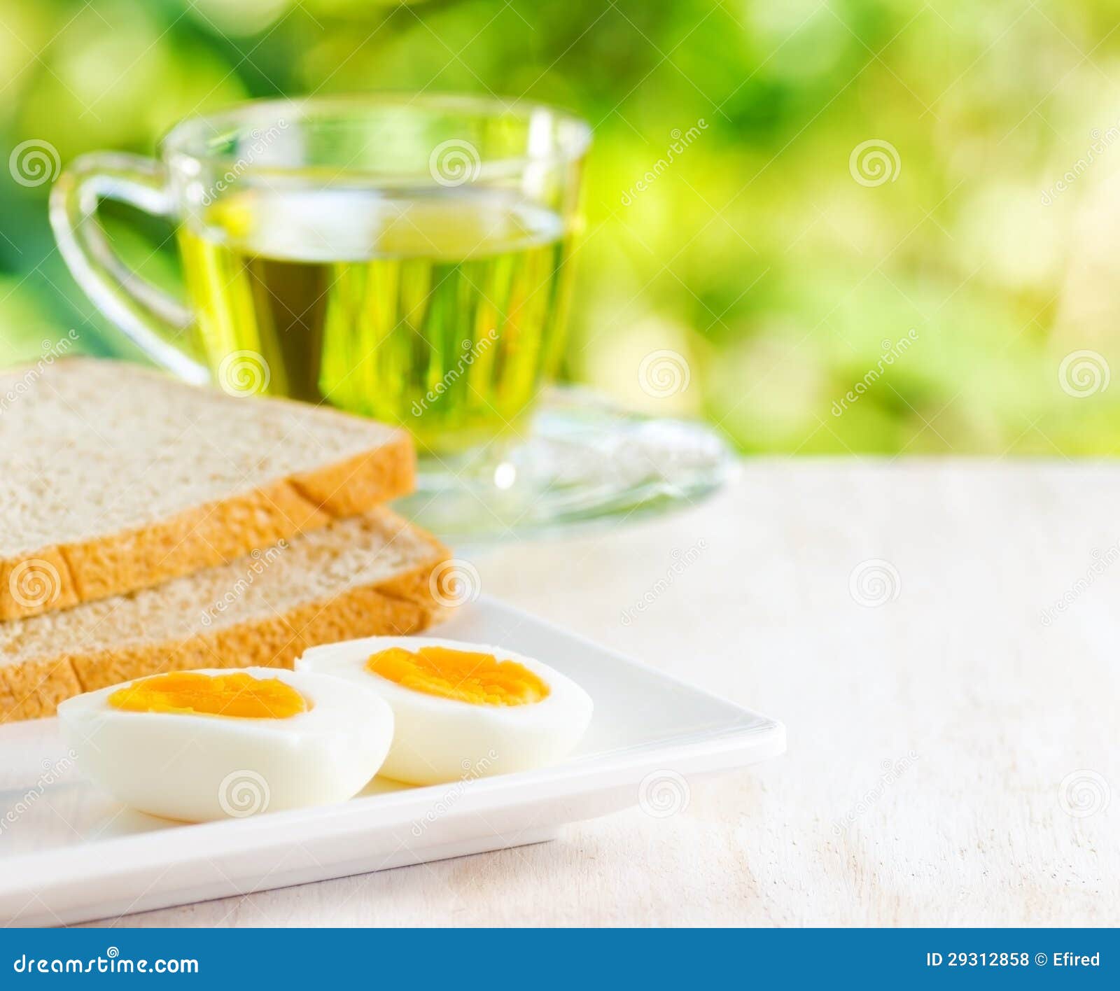 Boiled Eggs, Toasts and Cup of Tea Stock Photo - Image of table, bread ...